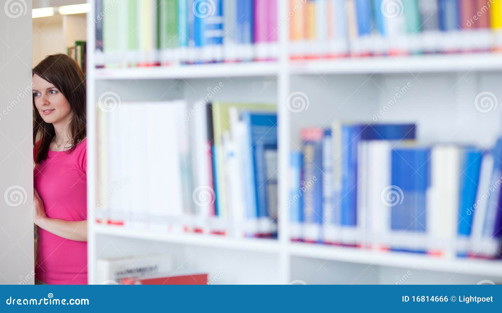 Student in an University Library Stock Photo - Image of knowledge ...