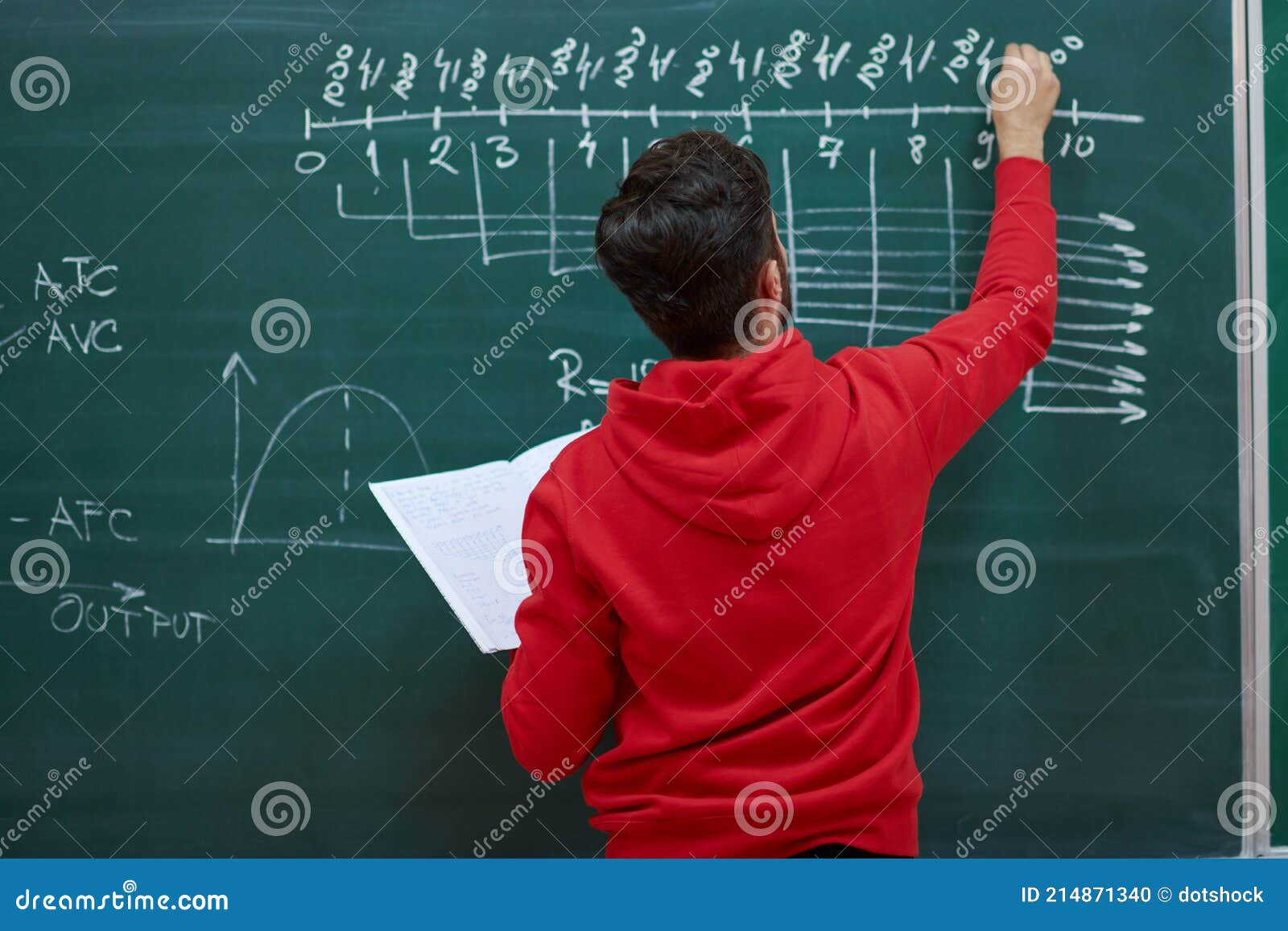 The Student Does the Task on the Board Stock Photo - Image of smart ...