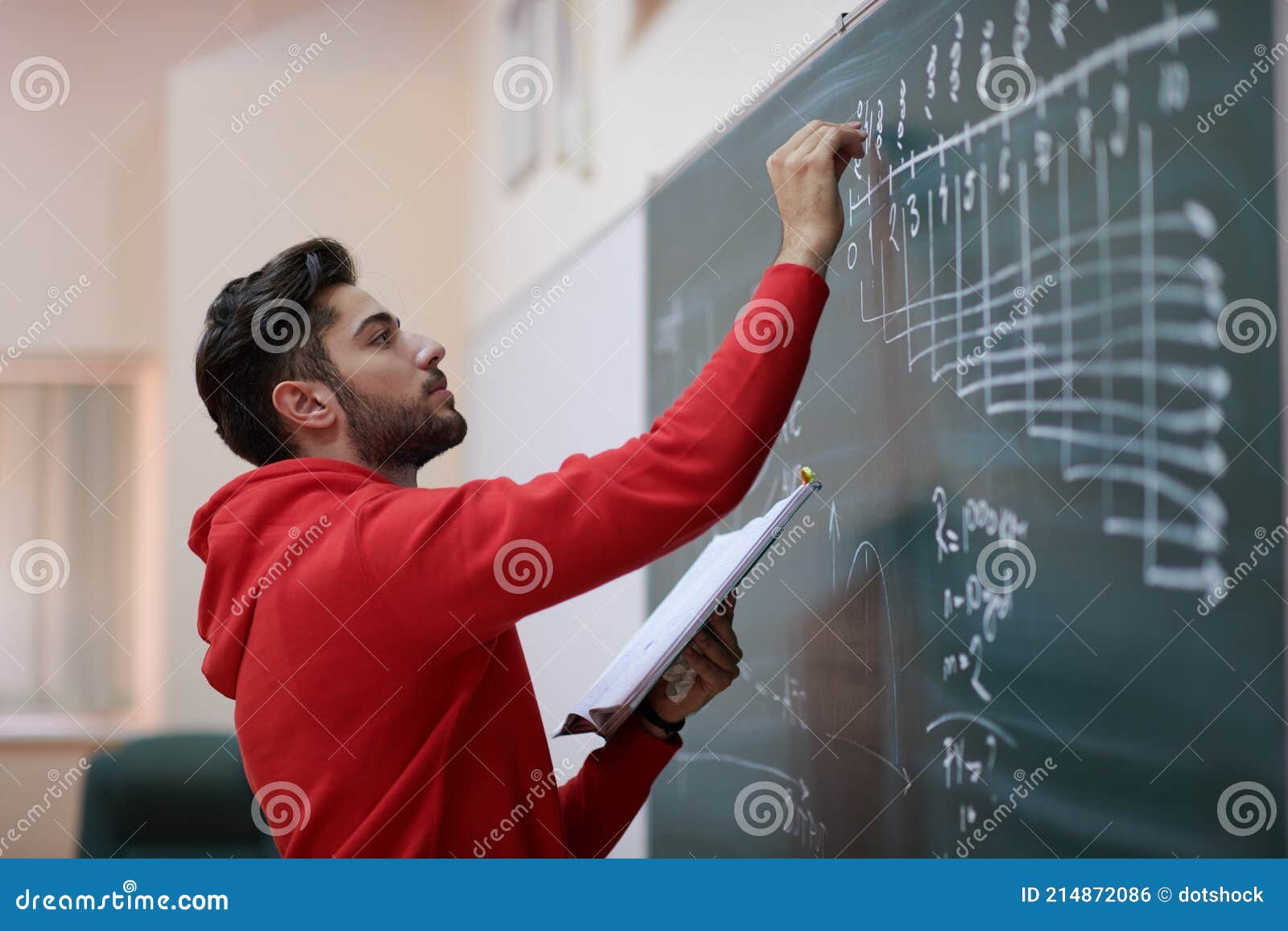 The Student Does the Task on the Board Stock Photo - Image of student ...