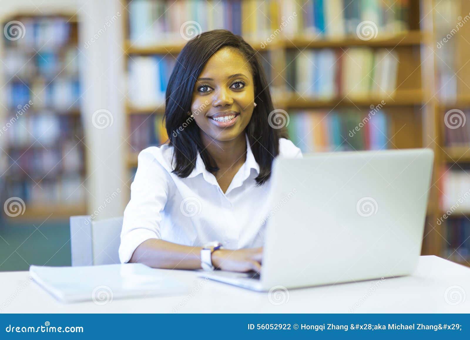 Student using laptop stock photo. Image of learner, ethnic - 56052922