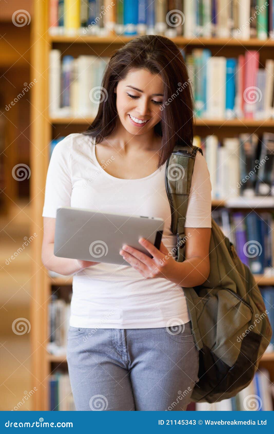 Student Using a Tablet Computer Stock Image - Image of database ...