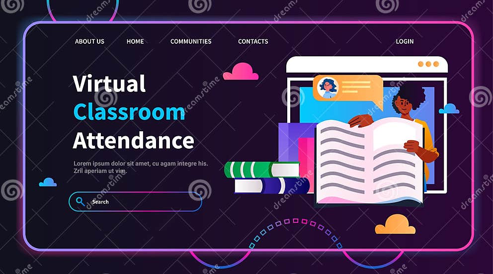 Student in Virtual Classroom Using Smart Interactive Board Virtual ...