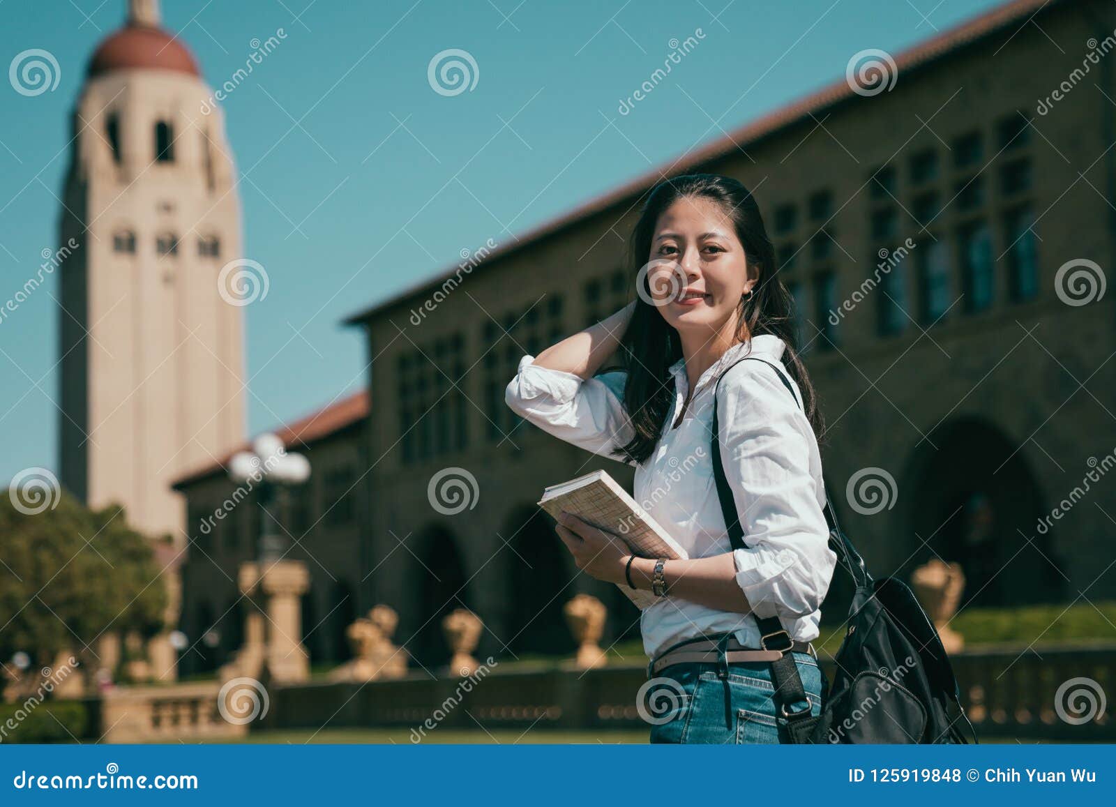 Student Visiting Her Dream University. Stock Photo - Image of historic ...