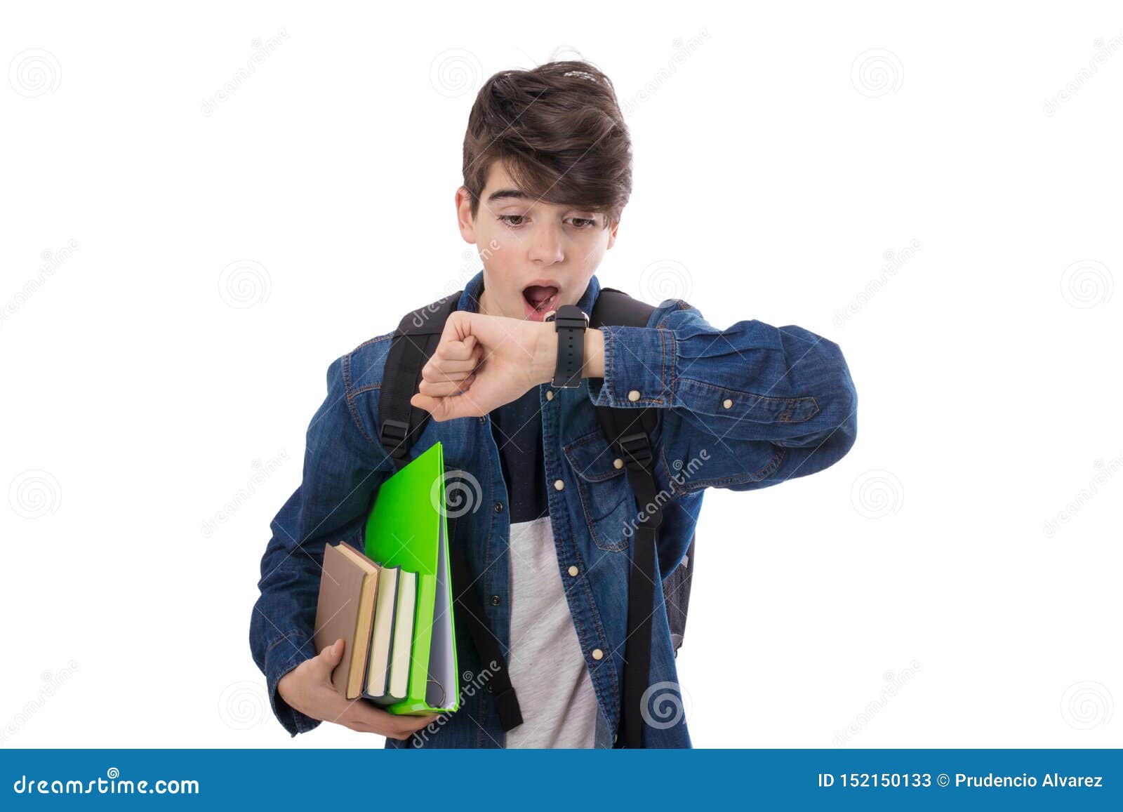 Student watching the clock stock image. Image of pointer - 152150133