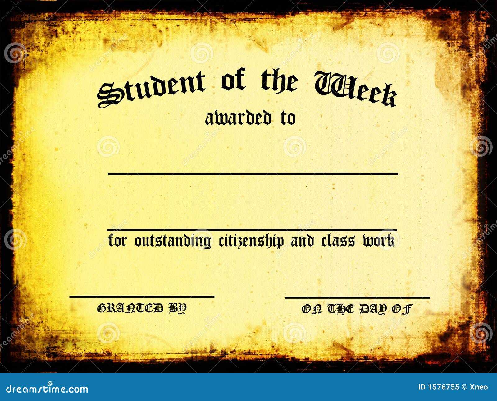 Student of the Week stock illustration. Illustration of achievement ...
