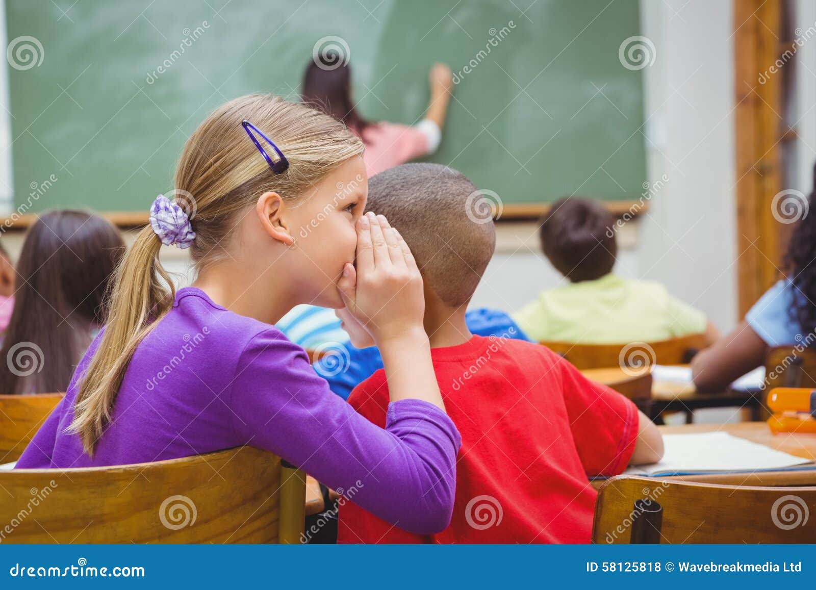 Student Whispering into Another Students Ear Stock Photo - Image of ...