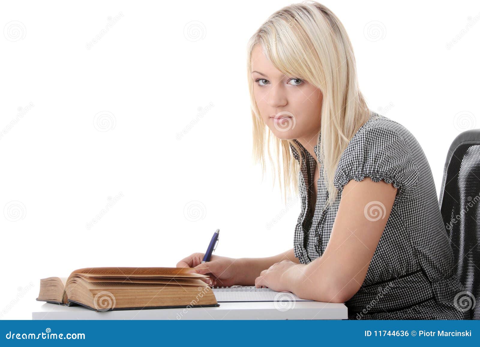 Student woman stock photo. Image of hand, female, portrait - 11744636