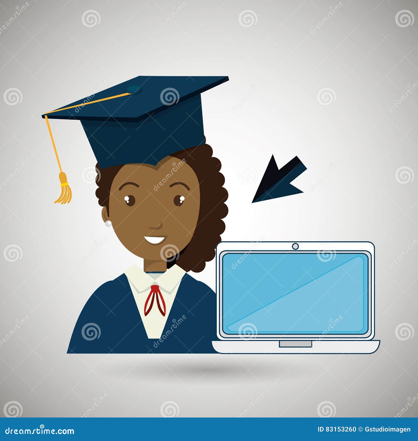 Student Woman Graduation Education Stock Illustration - Illustration of ...
