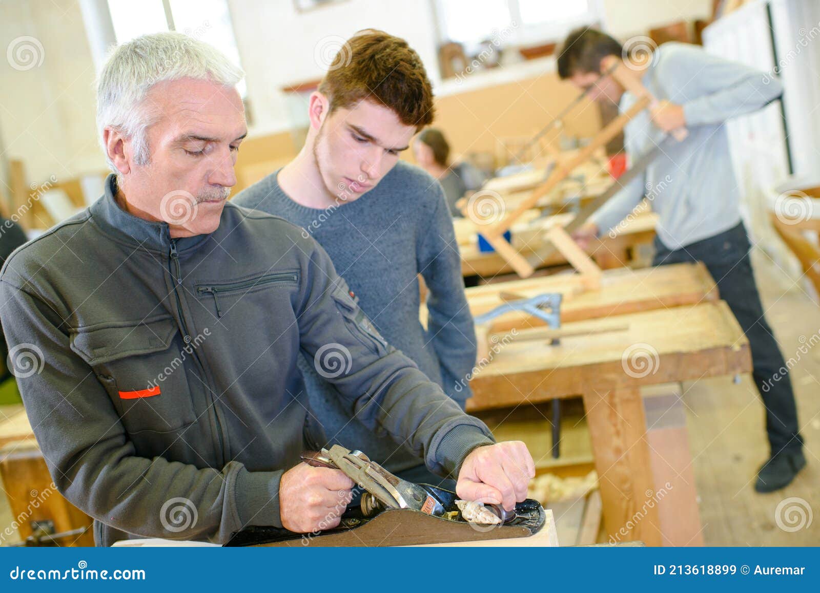 Student in Woodwork Training Course Stock Image - Image of professional ...