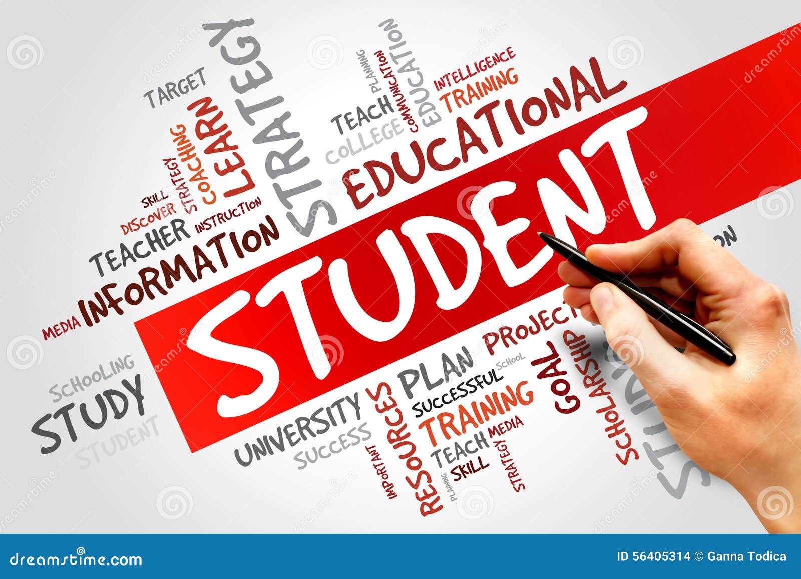 STUDENT Word Cloud. The Meeting At The White Office Table Royalty-Free ...