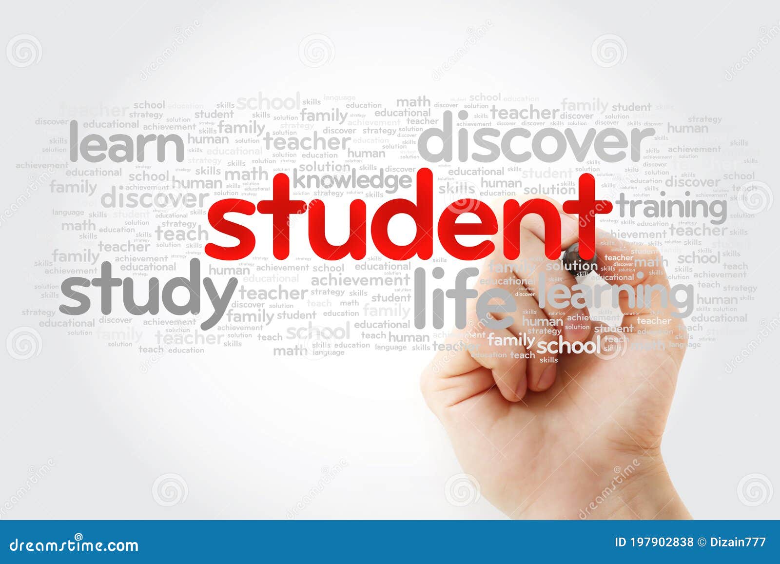 STUDENT Word Cloud. The Meeting At The White Office Table Royalty-Free ...