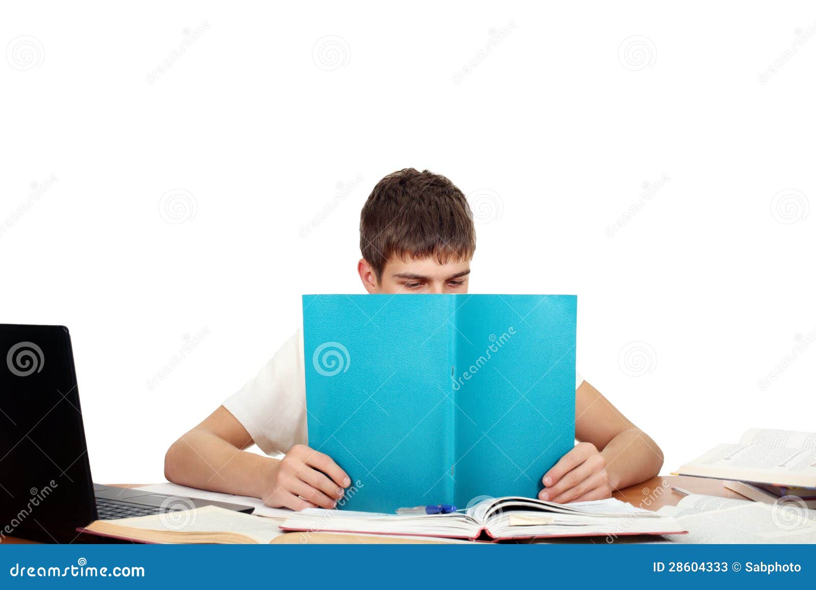 Student with Workbook stock image. Image of attention - 28604333