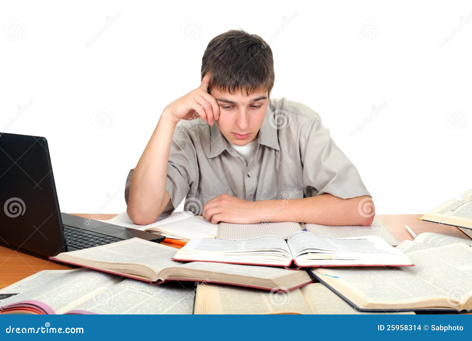 Student working stock photo. Image of learning, attention - 25958314