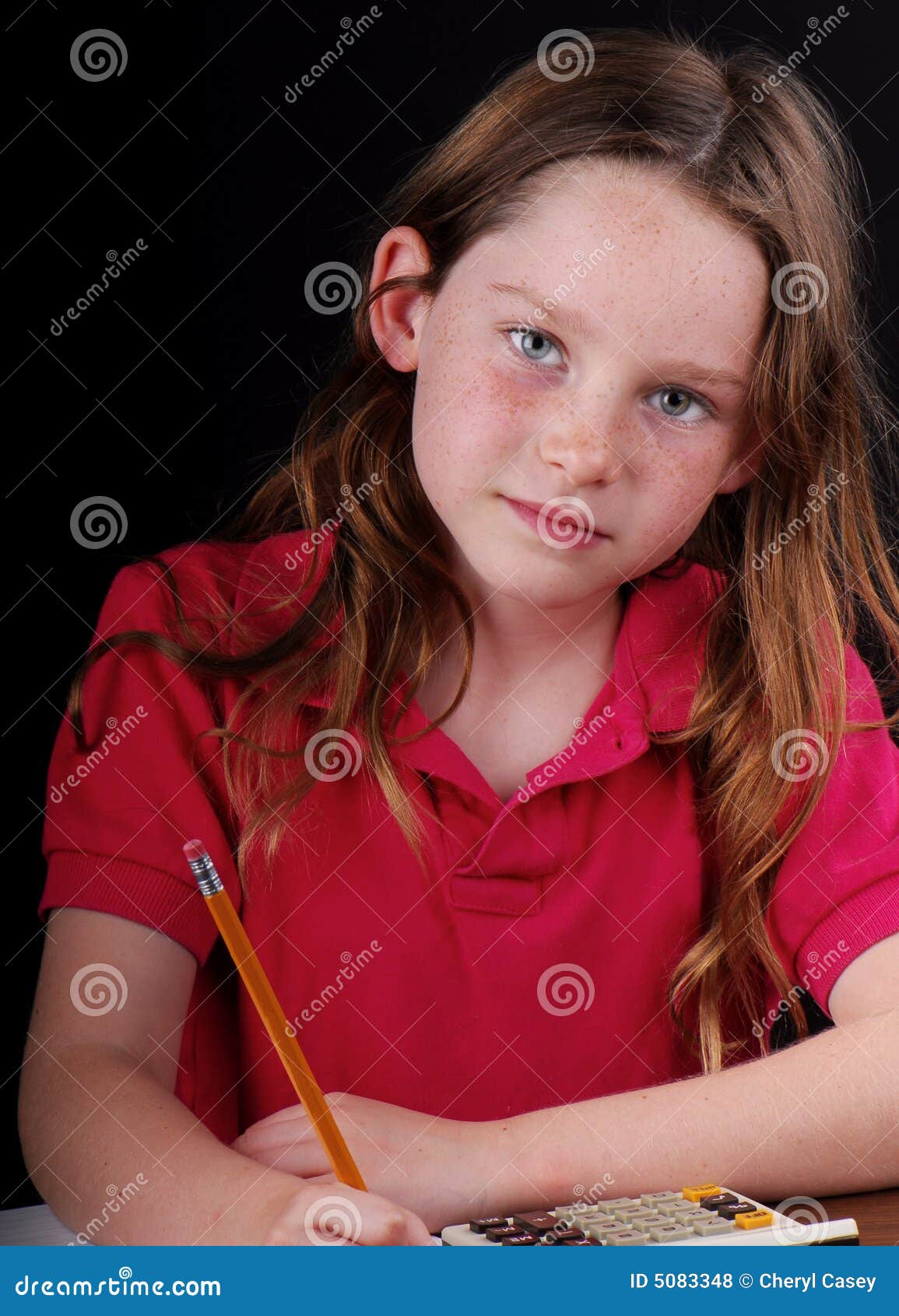 Student Working on Assignment Stock Photo - Image of school, math: 5083348