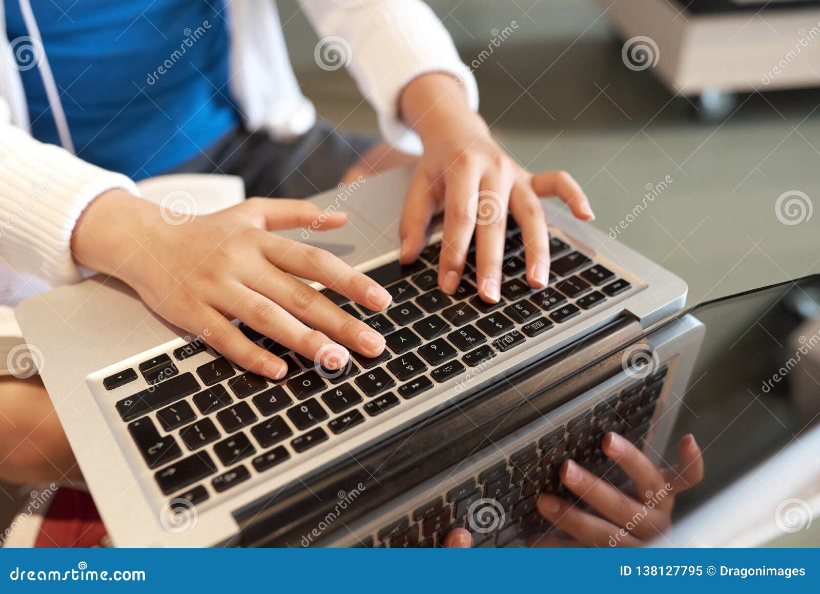 Student Working on Computer Stock Image - Image of school, laptop ...