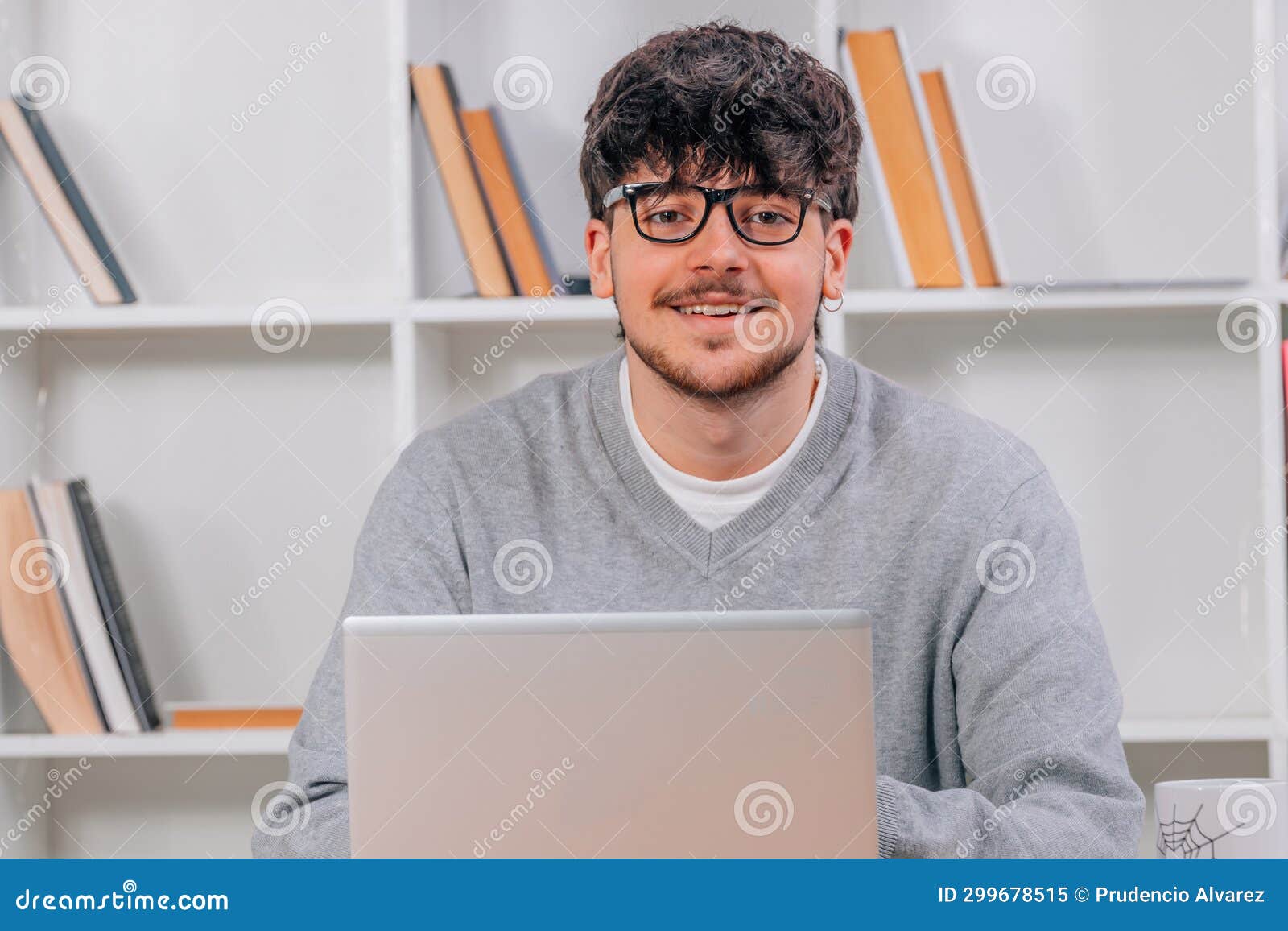 Student Working with Computer Stock Image - Image of desktop, student ...