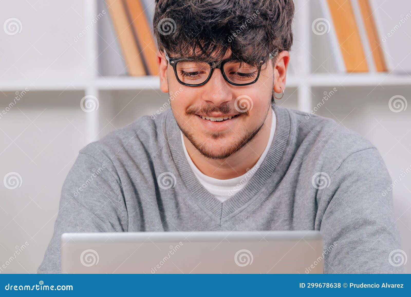 Student Working with Computer Stock Photo - Image of laptop, homework ...