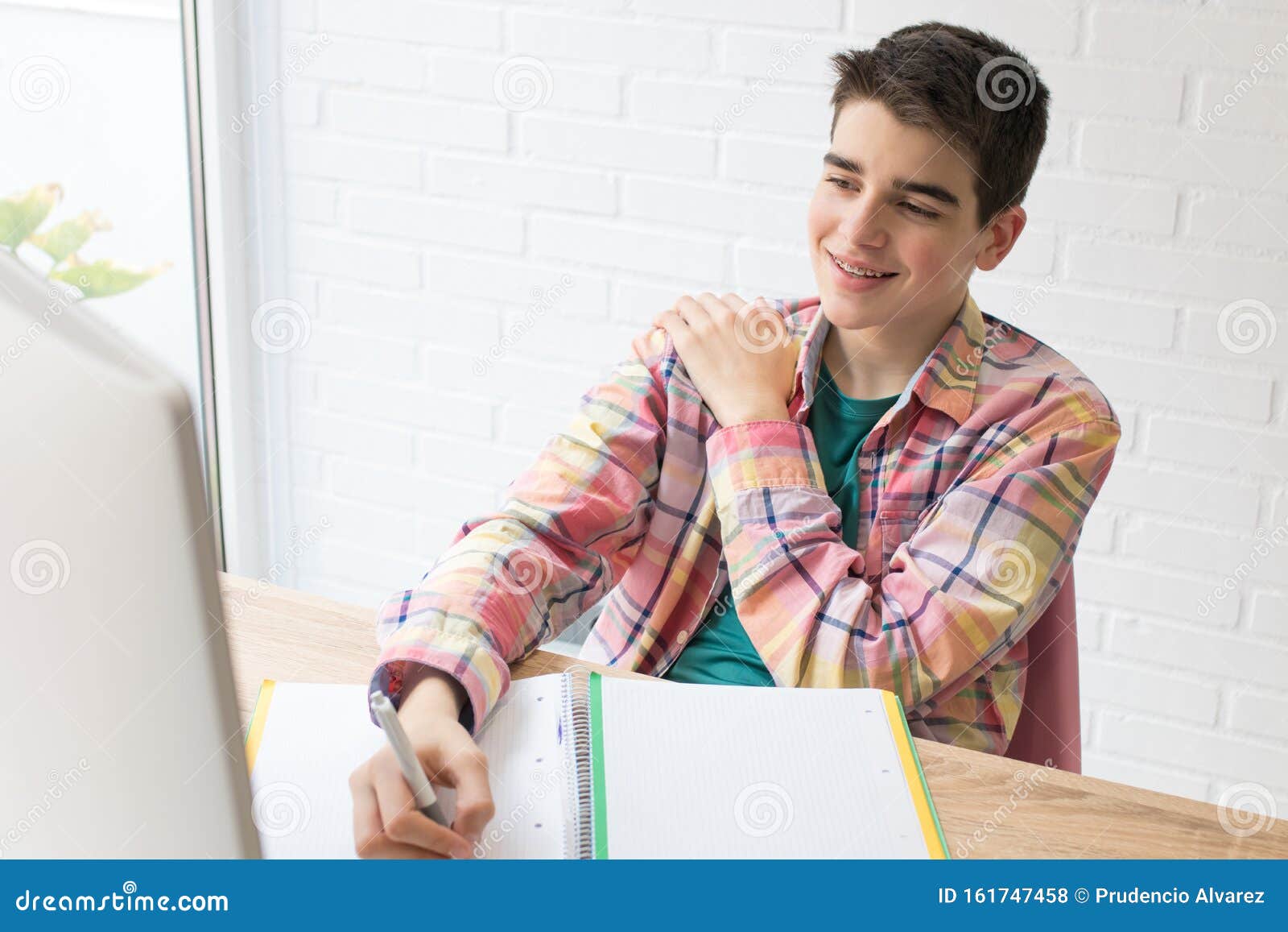 Student Working with Computer Stock Photo - Image of laptop, portraits ...