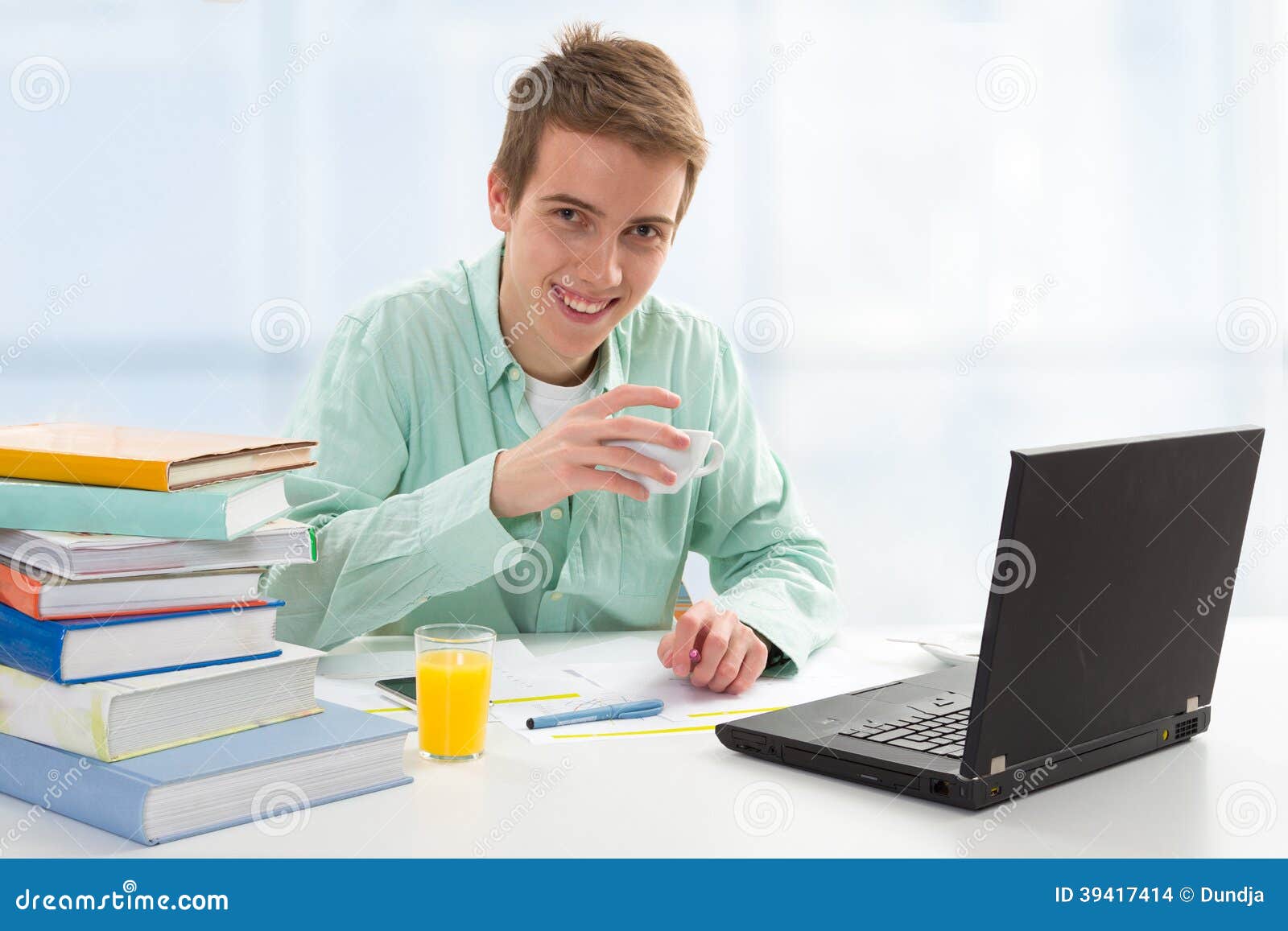 Student Working on Computer Stock Photo - Image of student, school ...