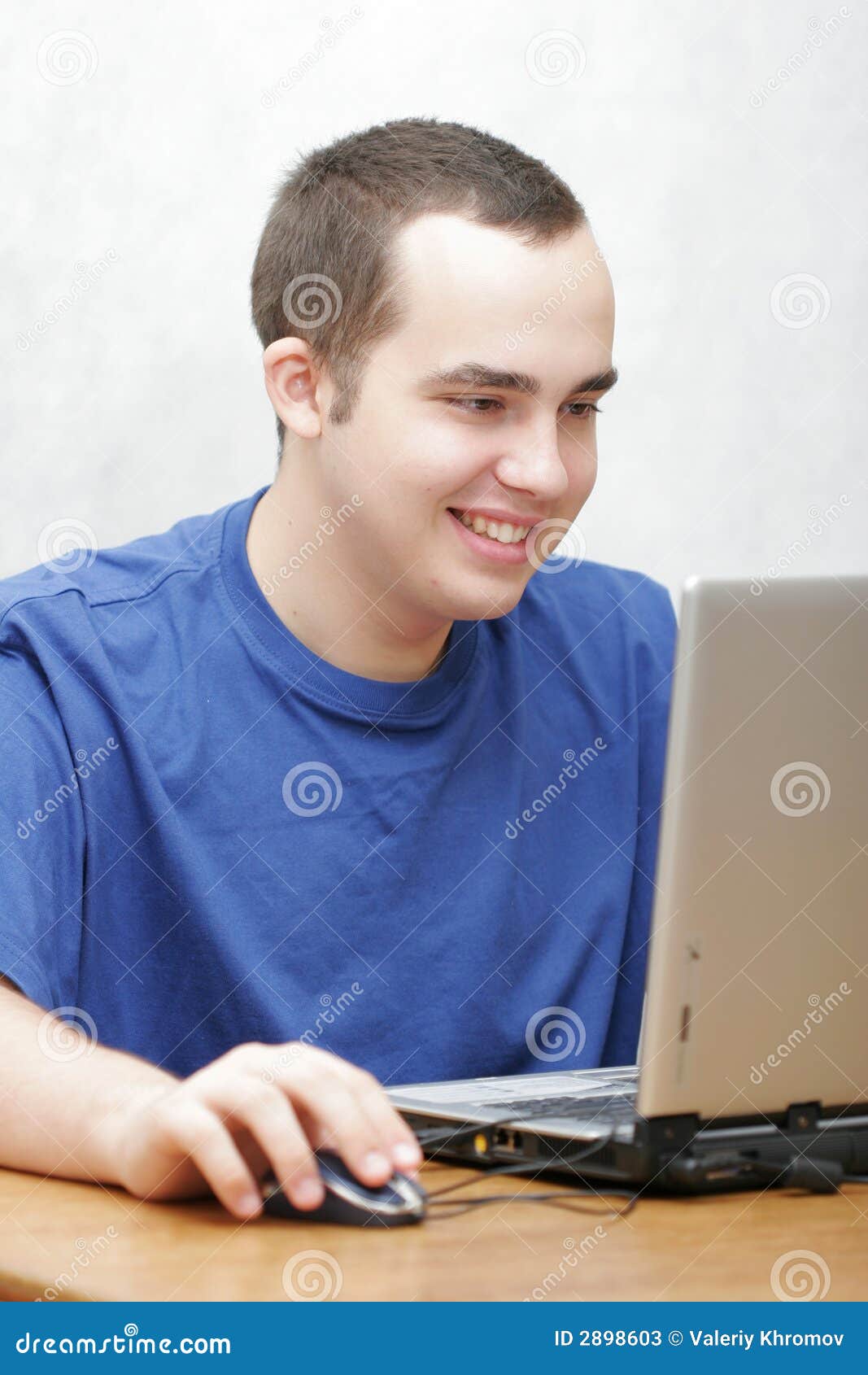 Student Working on His Laptop Stock Image - Image of office, youth: 2898603