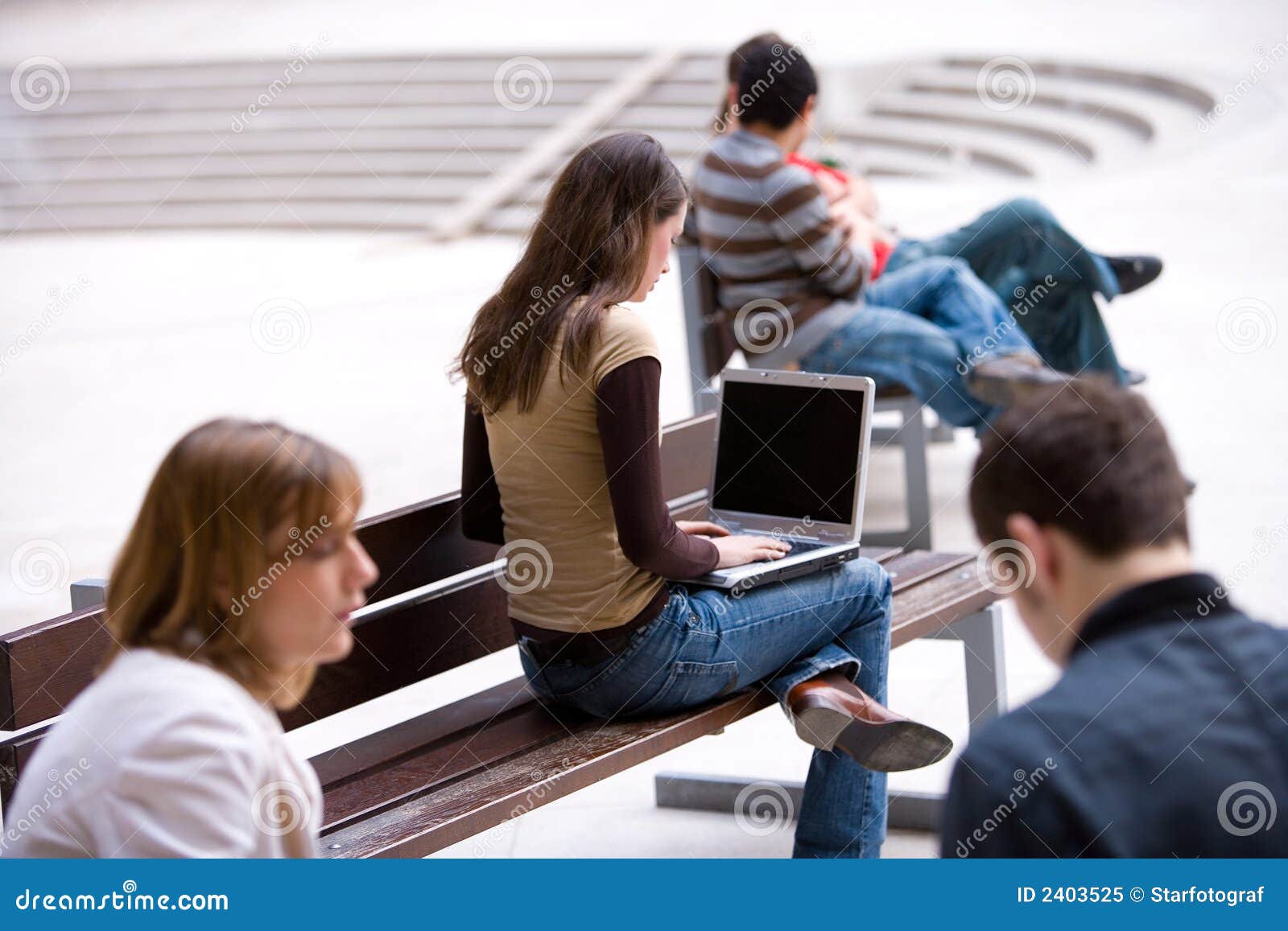 Student Working with Laptop Stock Image - Image of concentration ...