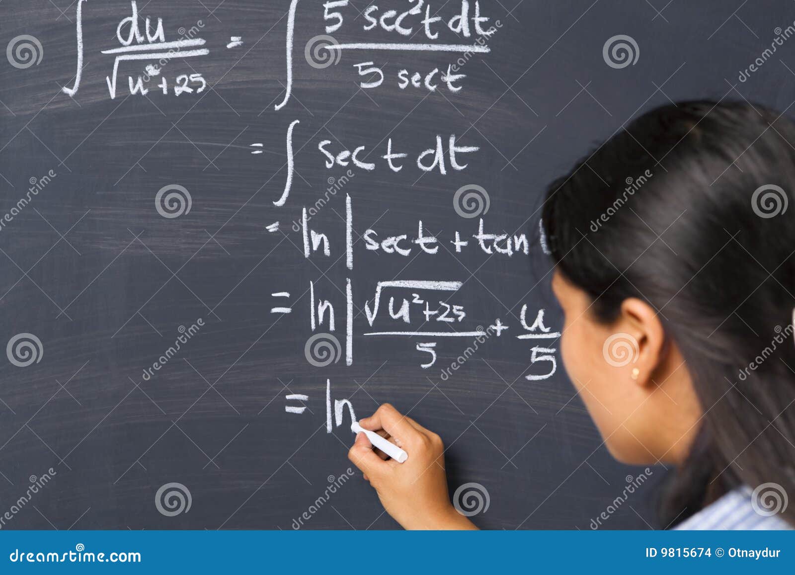 Student Working on Mathematics Problem Stock Photo - Image of complex ...