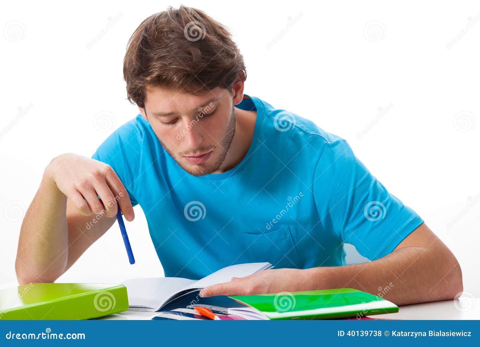 Student working on task stock photo. Image of indoors - 40139738