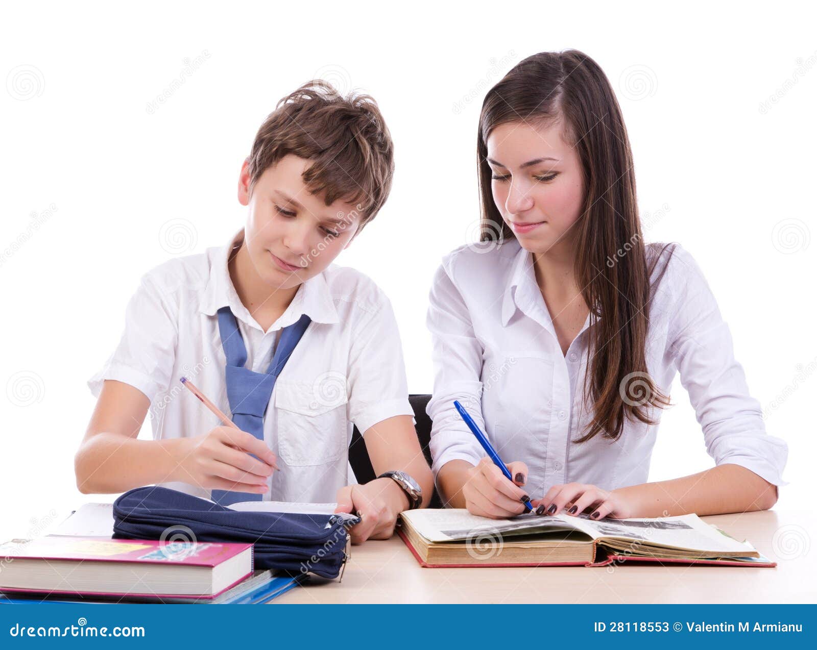 Student working together stock image. Image of happy - 28118553