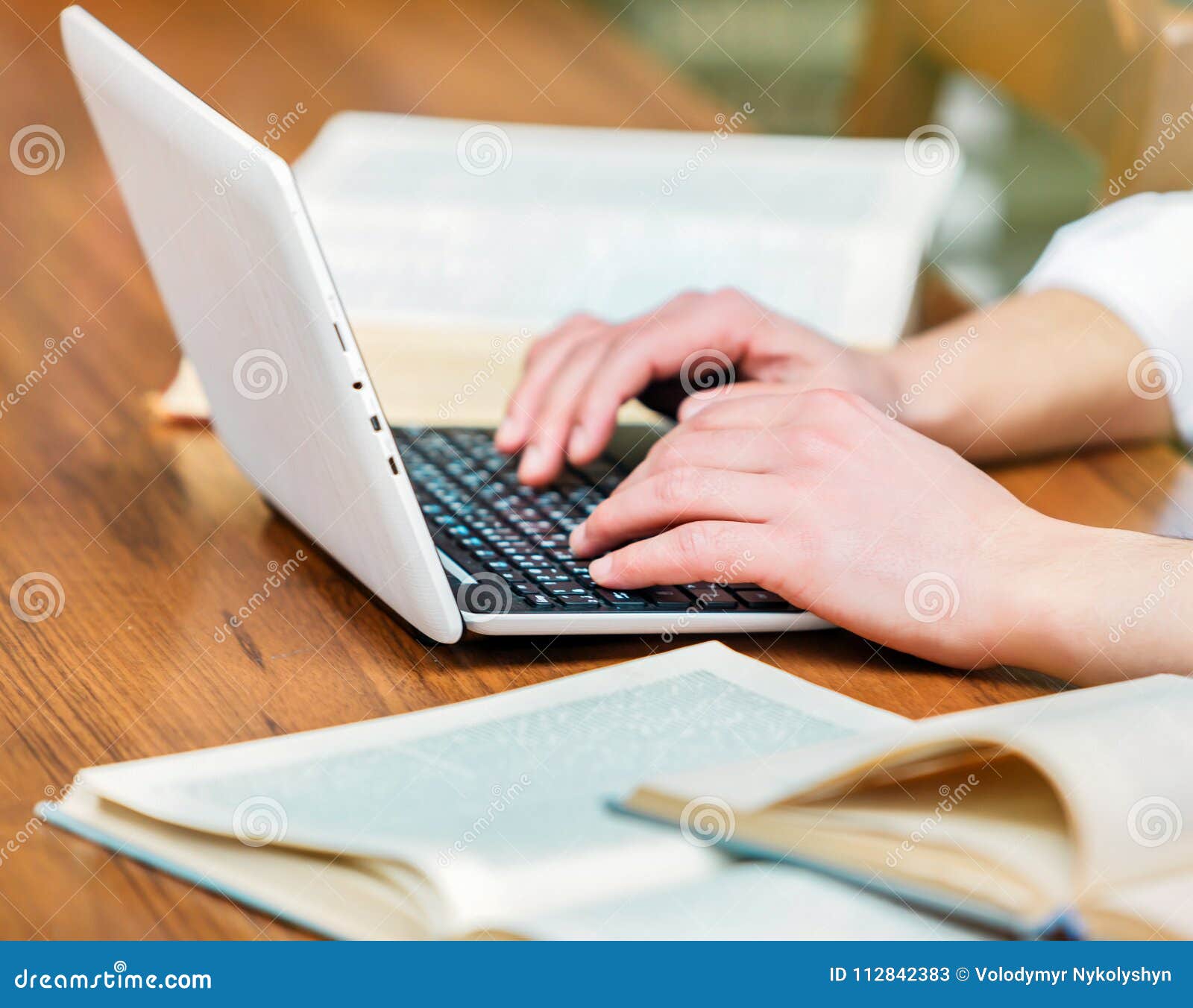 Student Workspace on the Table Stock Image - Image of market, network ...