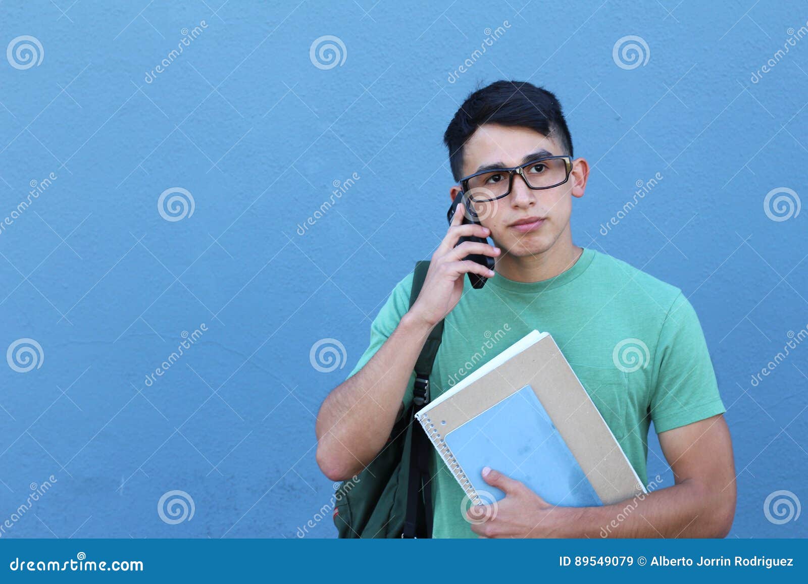 Student Worried on a Phone Call Stock Image - Image of high, college ...