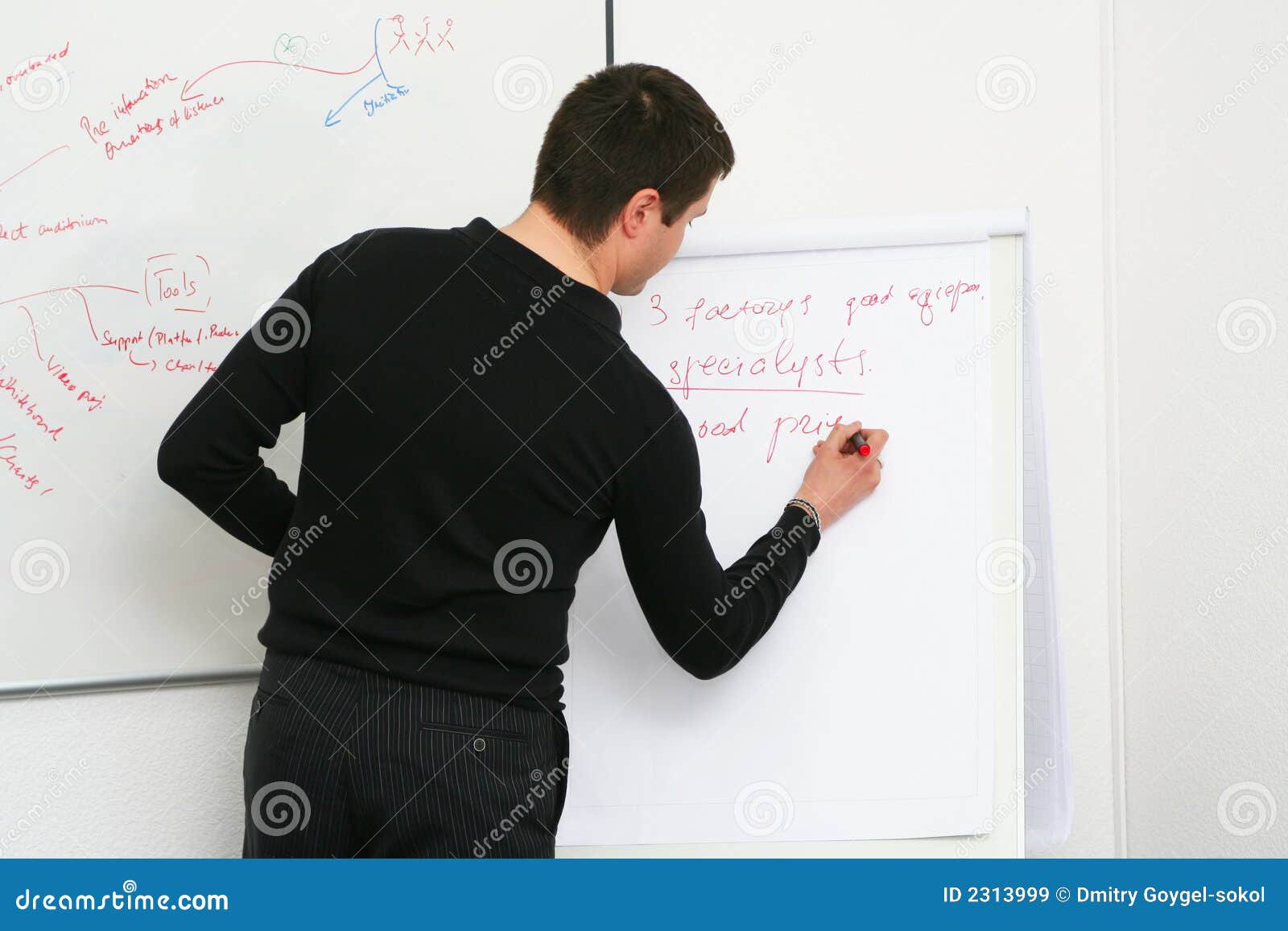 Student Writes on the Board Stock Image - Image of lecture, knowledge ...