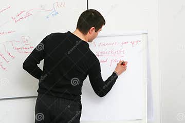Student Writes on the Board Stock Image - Image of lecture, knowledge ...