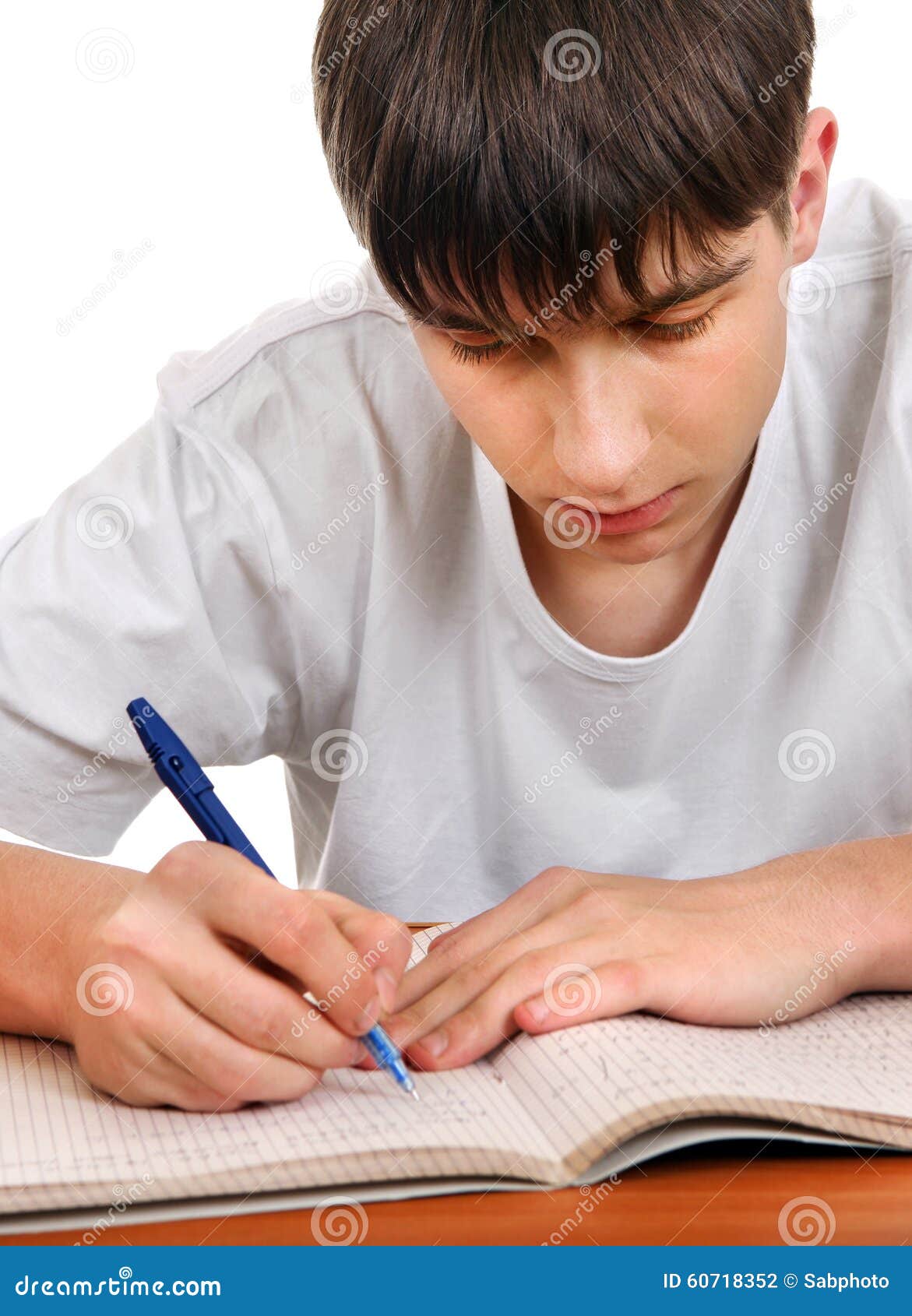 Student Writing stock photo. Image of busy, learn, serious - 60718352