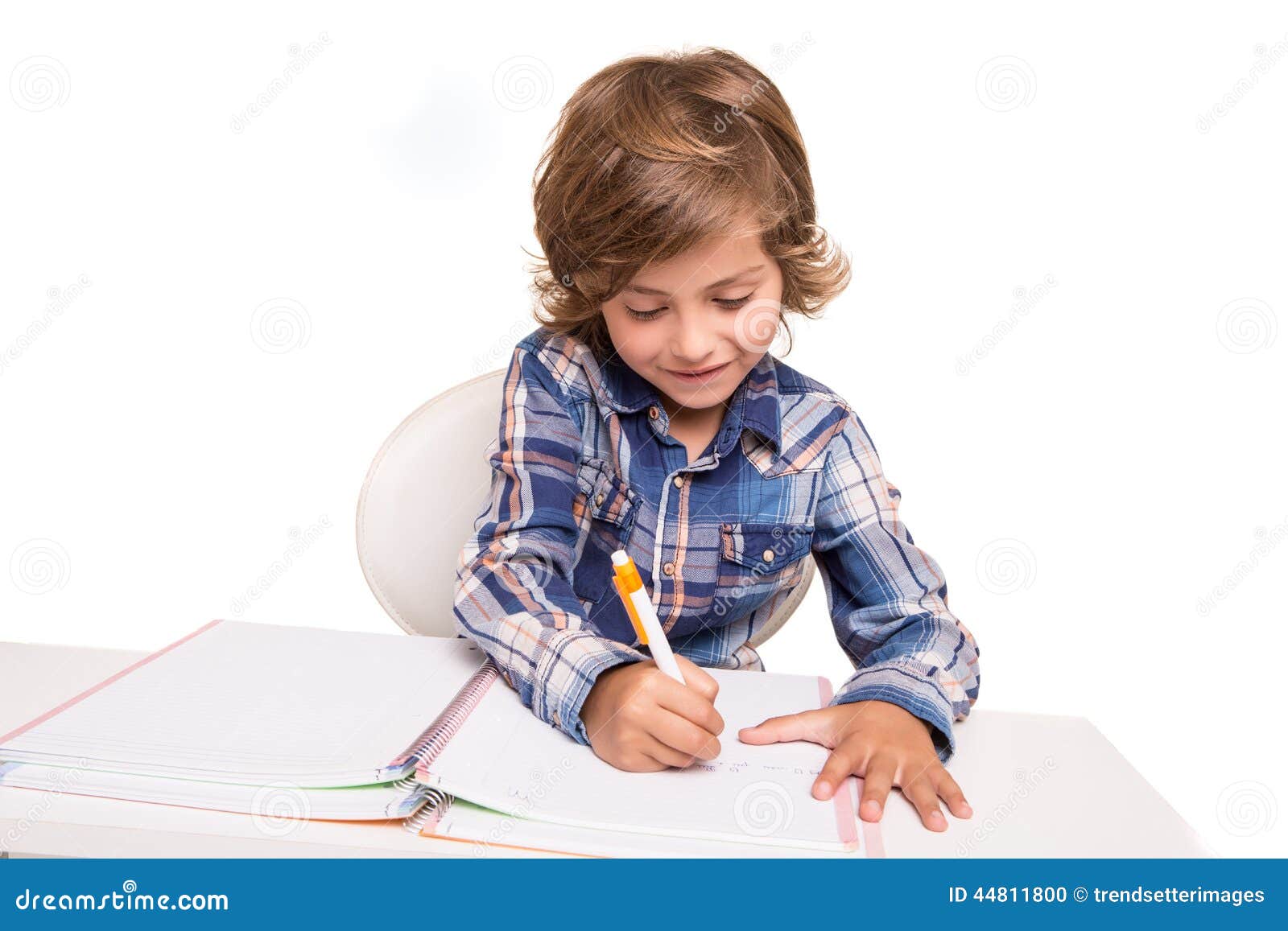 Student writting stock photo. Image of caucasian, happy - 44811800