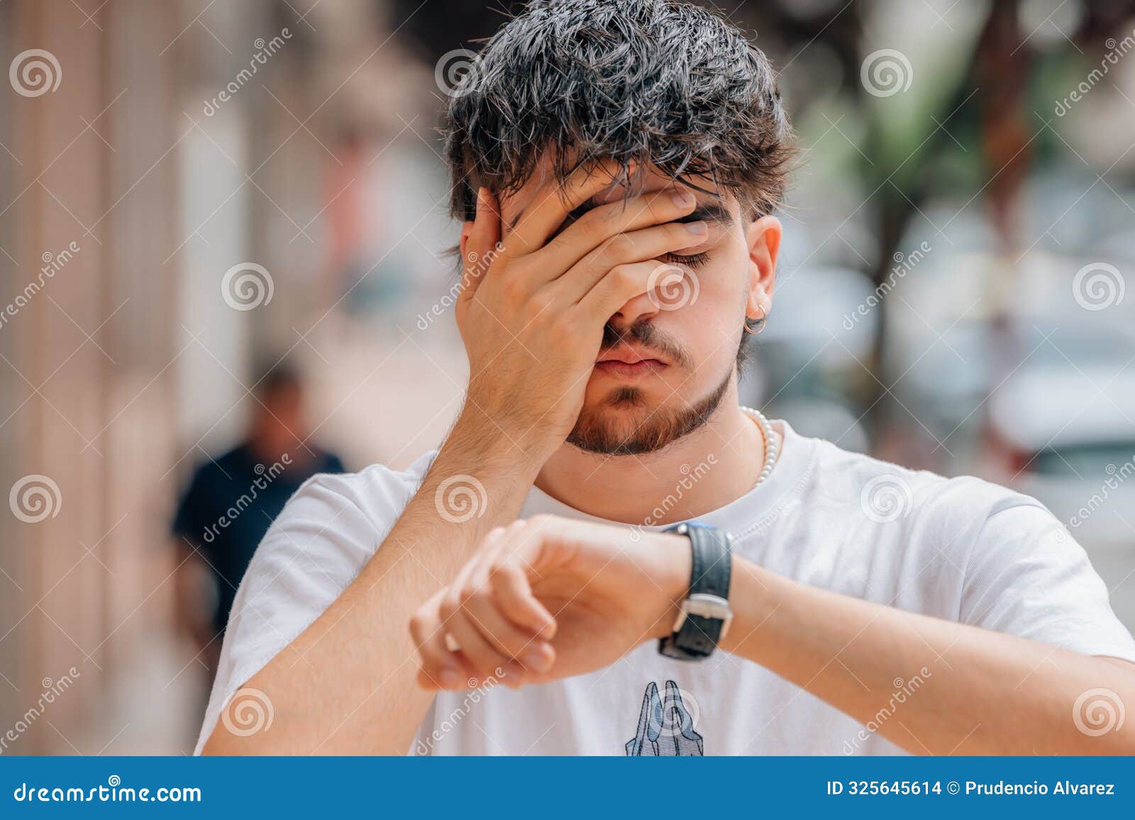 Student or Young Man in the Street Desperate Stock Photo - Image of ...