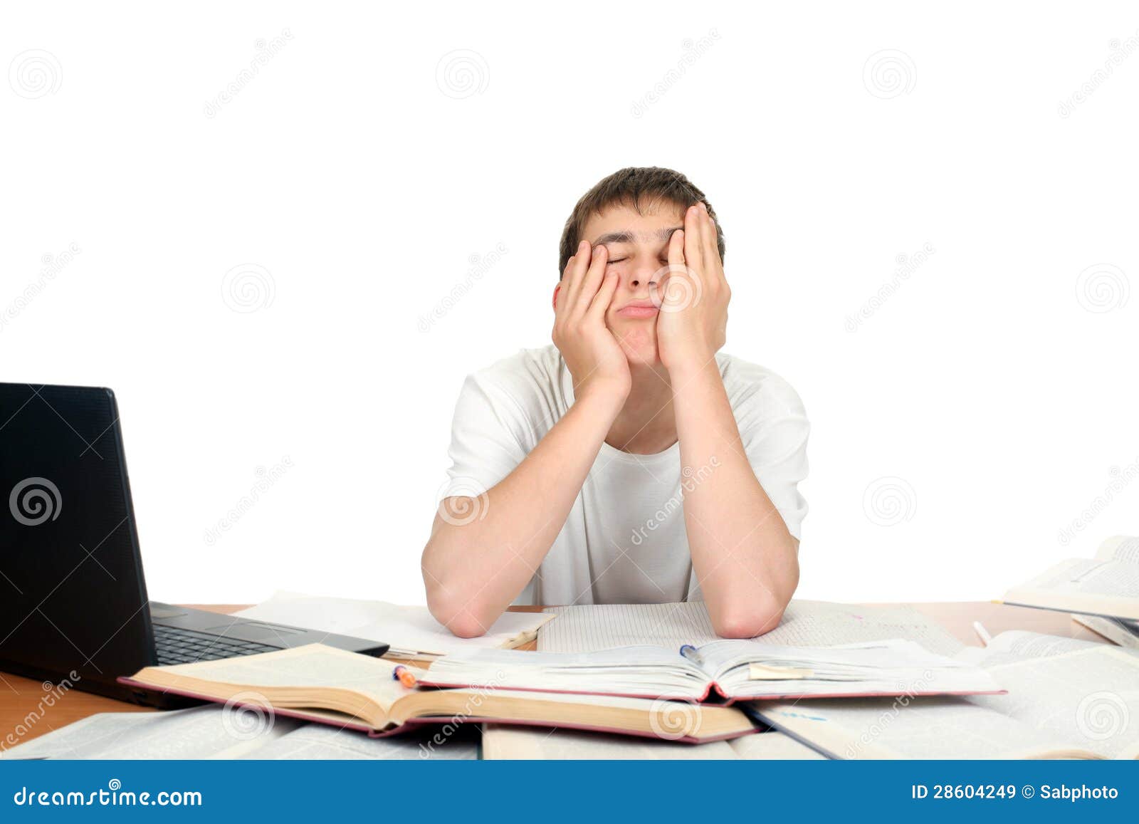Studente annoiato immagine stock. Immagine di camicia - 28604249