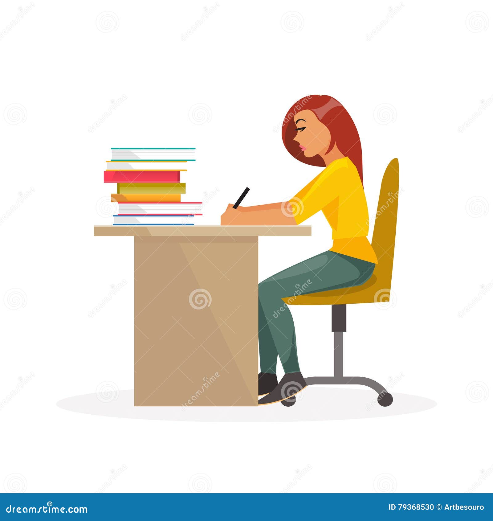 Studente Vector Illustratie Vector Illustratie - Illustration of ...