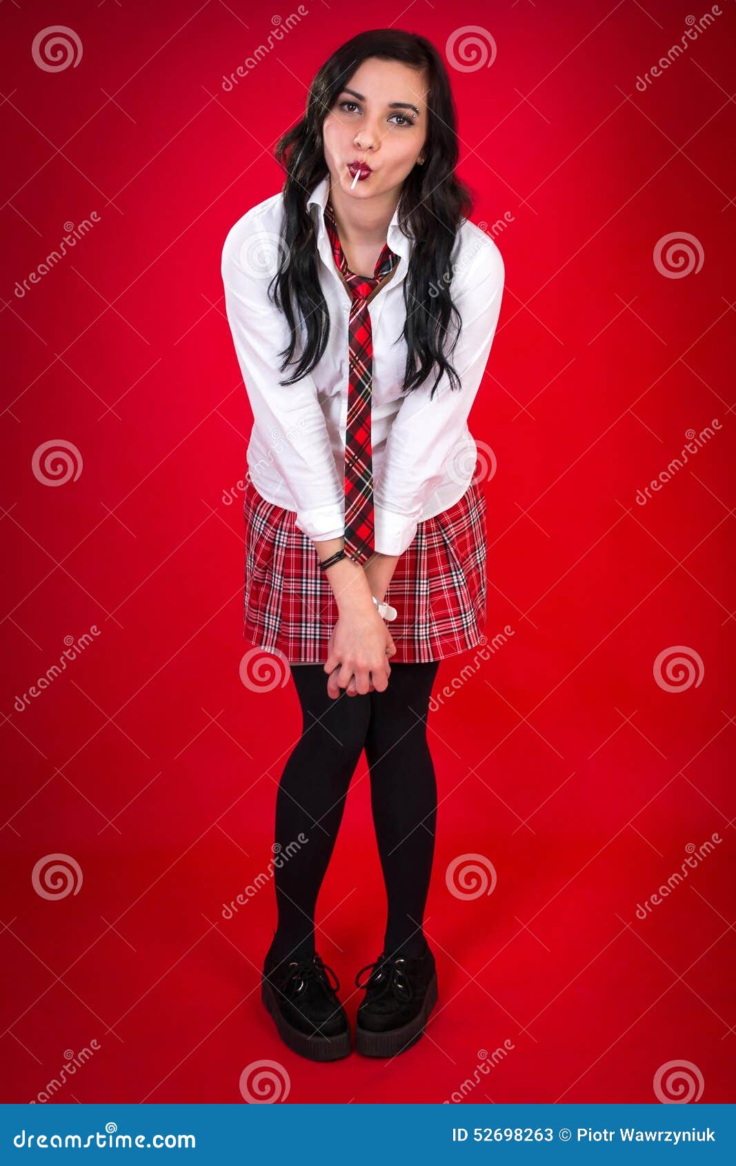 Studentessa Di College Stile Americana Immagine Stock - Immagine di ...