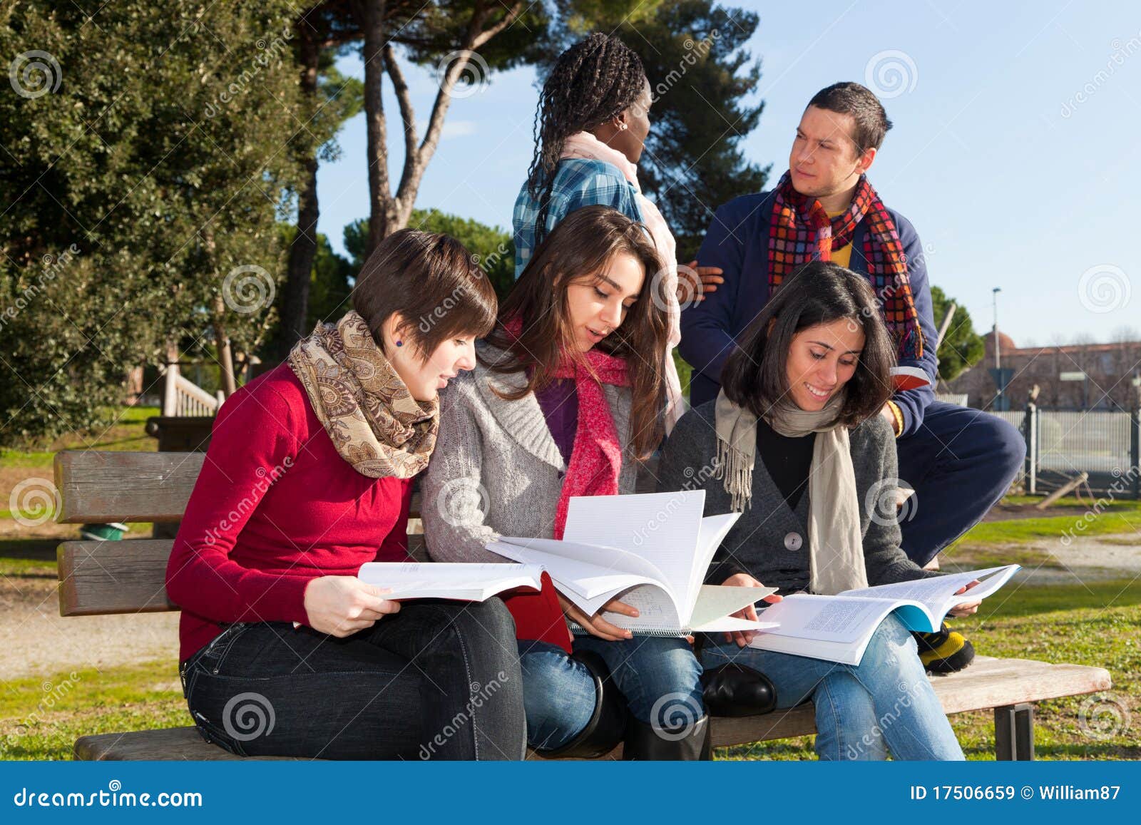 Studenti di college immagine stock. Immagine di gruppo - 17506659