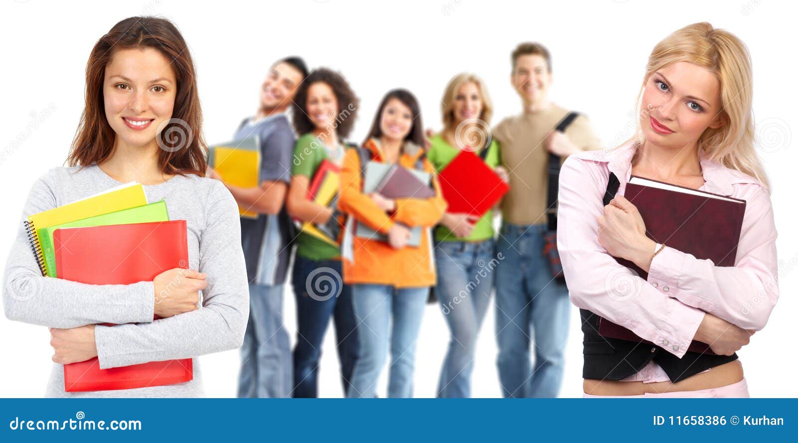 Students stock photo. Image of isolated, book, teens - 11658386