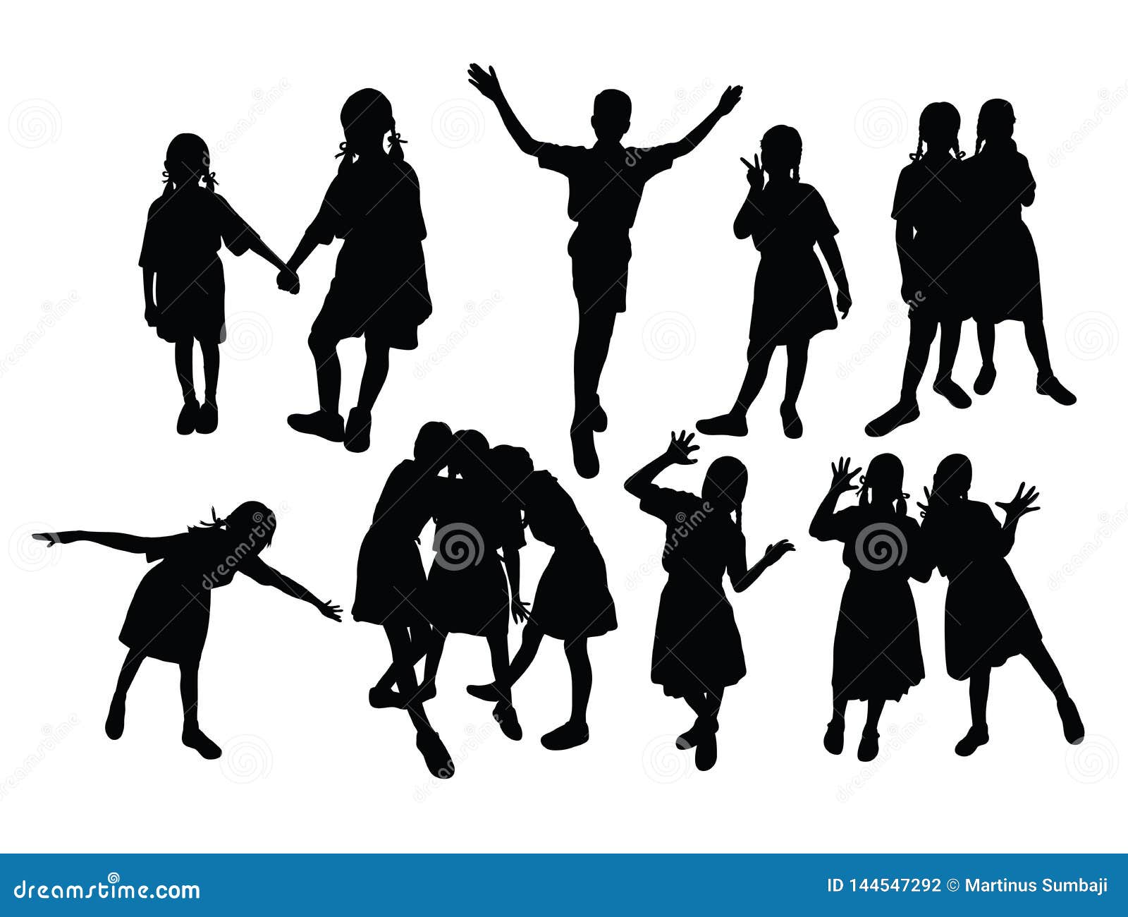 Students Activity Silhouettes, Art Vector Design Stock Vector ...