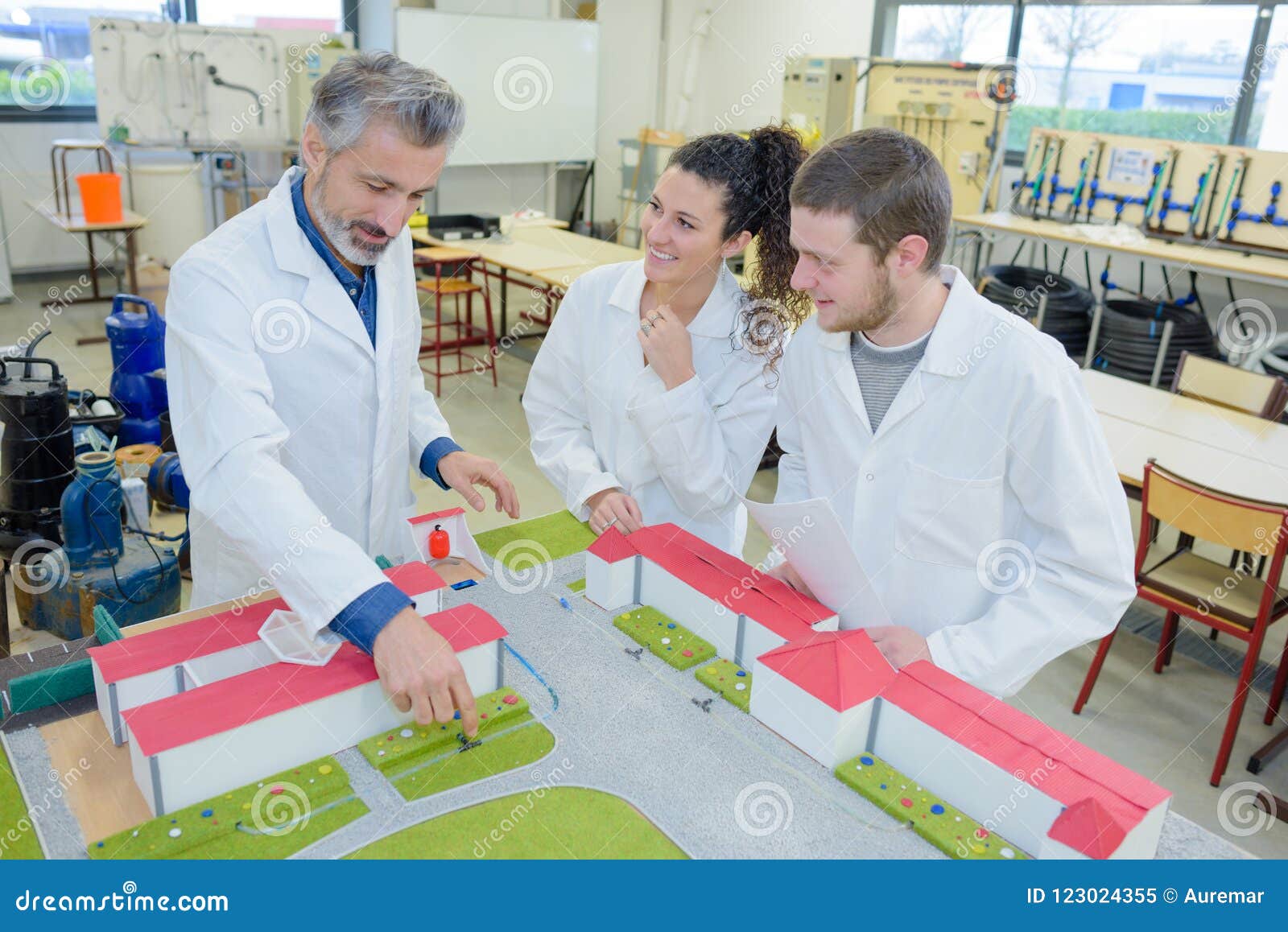 Students in Architecture Working on Project Stock Image - Image of ...