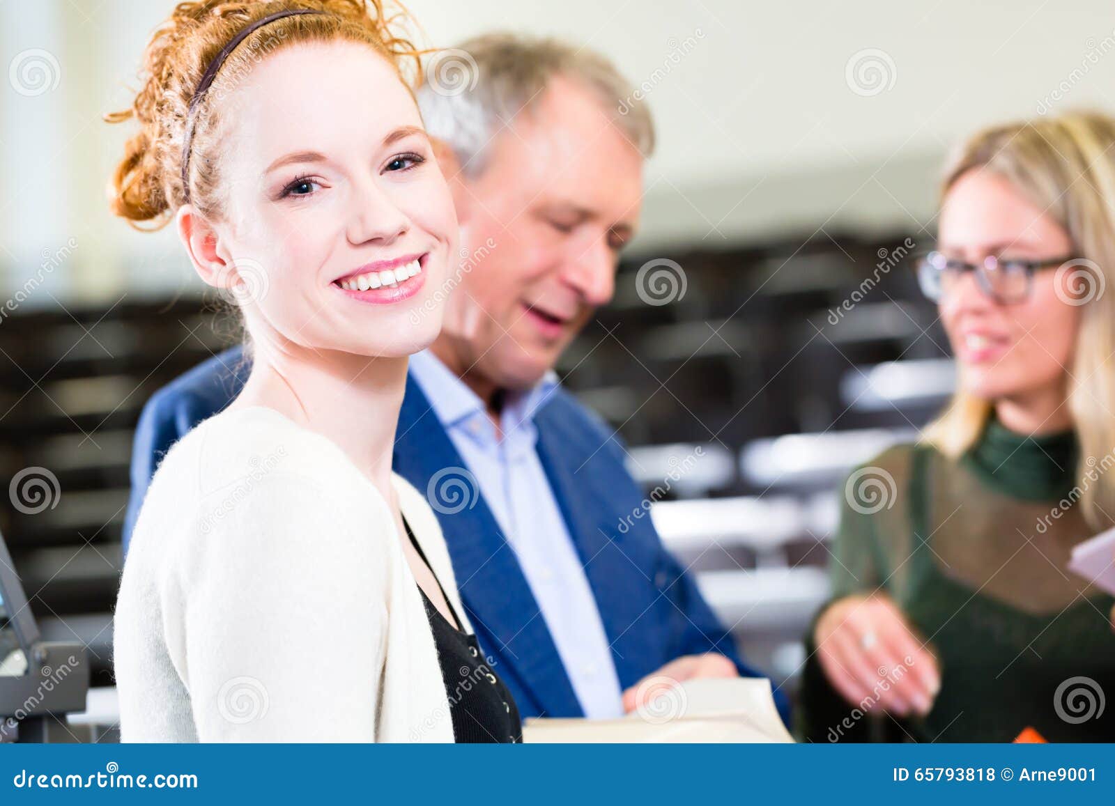 Students Asking Professor in College Auditorium Stock Photo - Image of ...