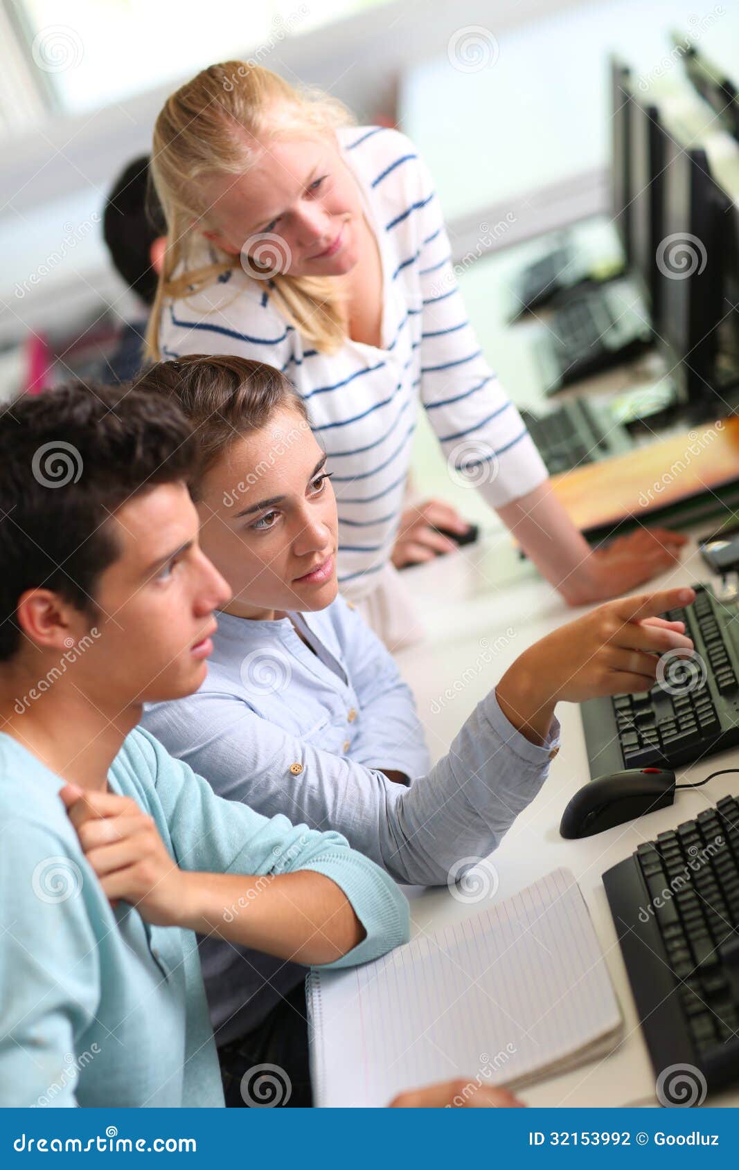 Students attending class stock photo. Image of education - 32153992