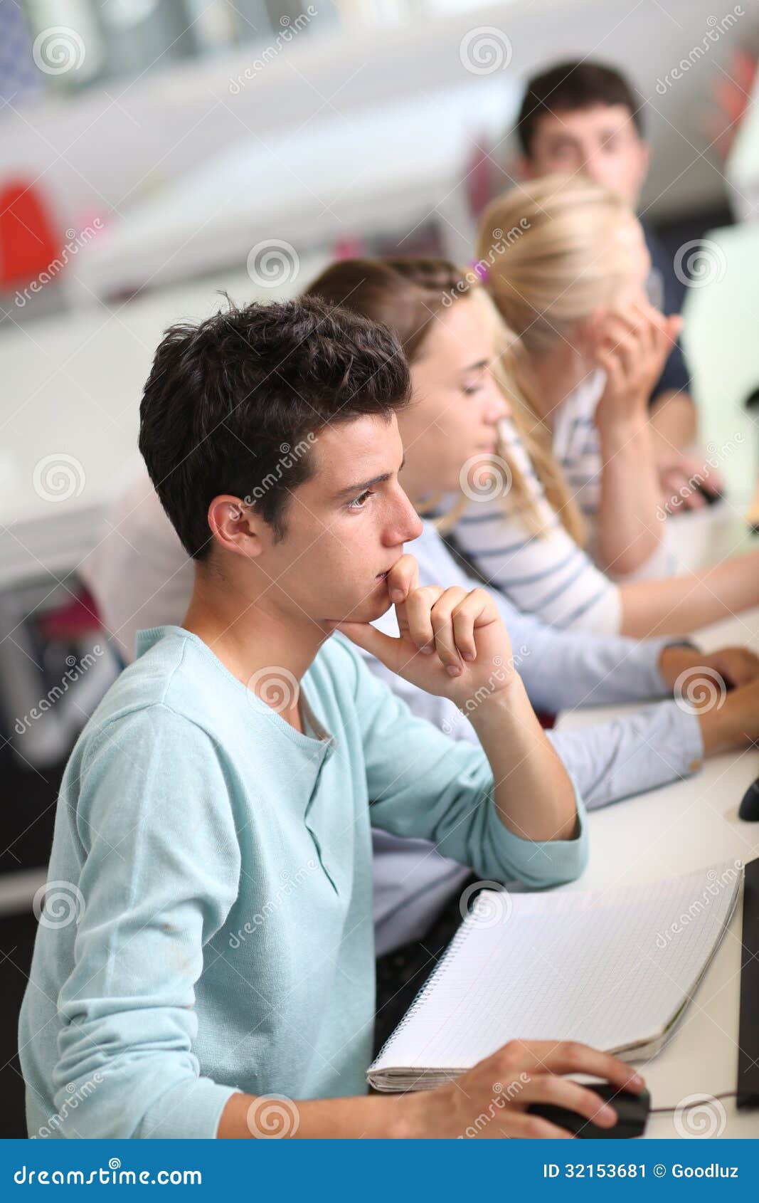 Students attending class stock image. Image of university - 32153681