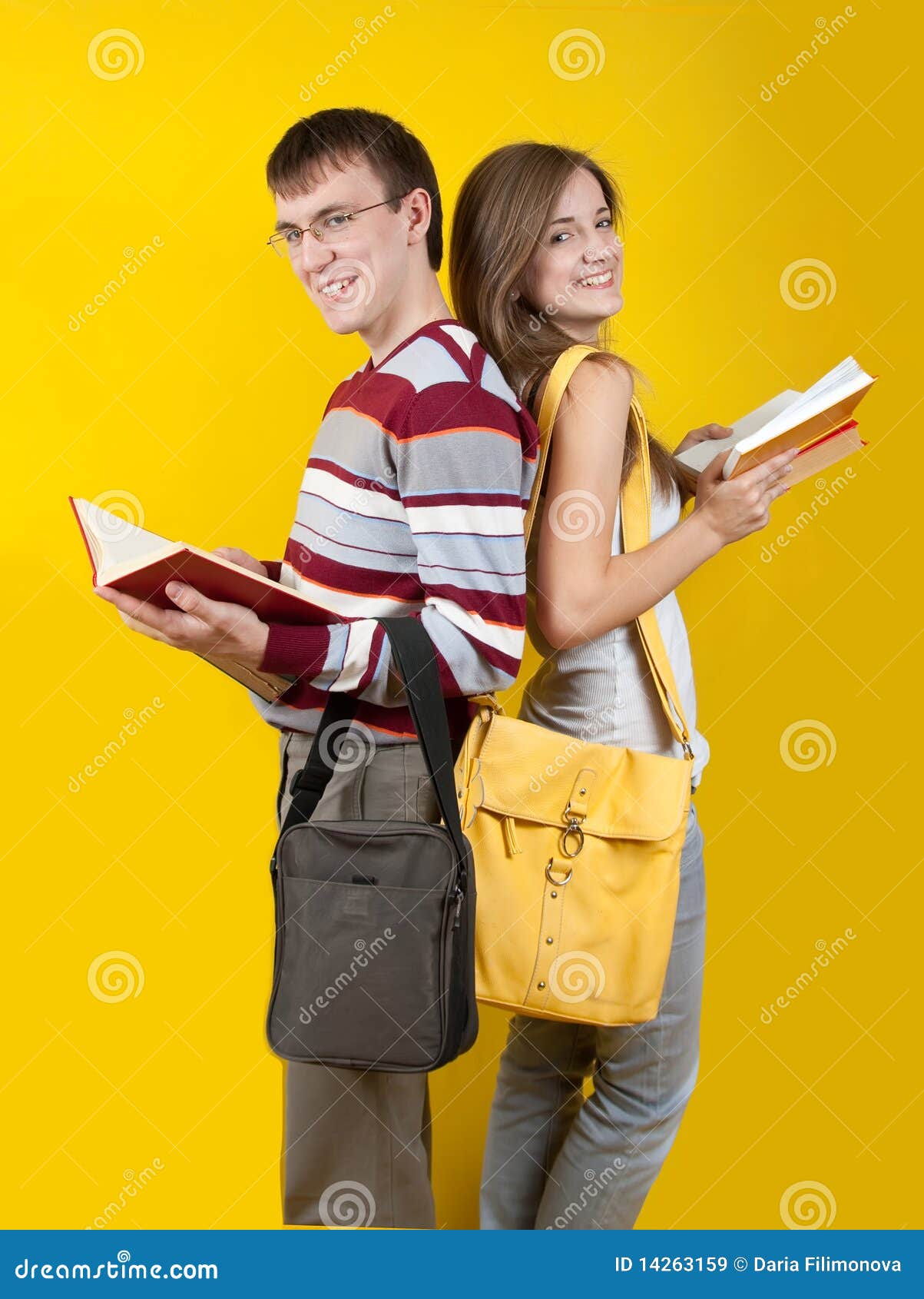 Students with books stock image. Image of lecture, lifestyle - 14263159
