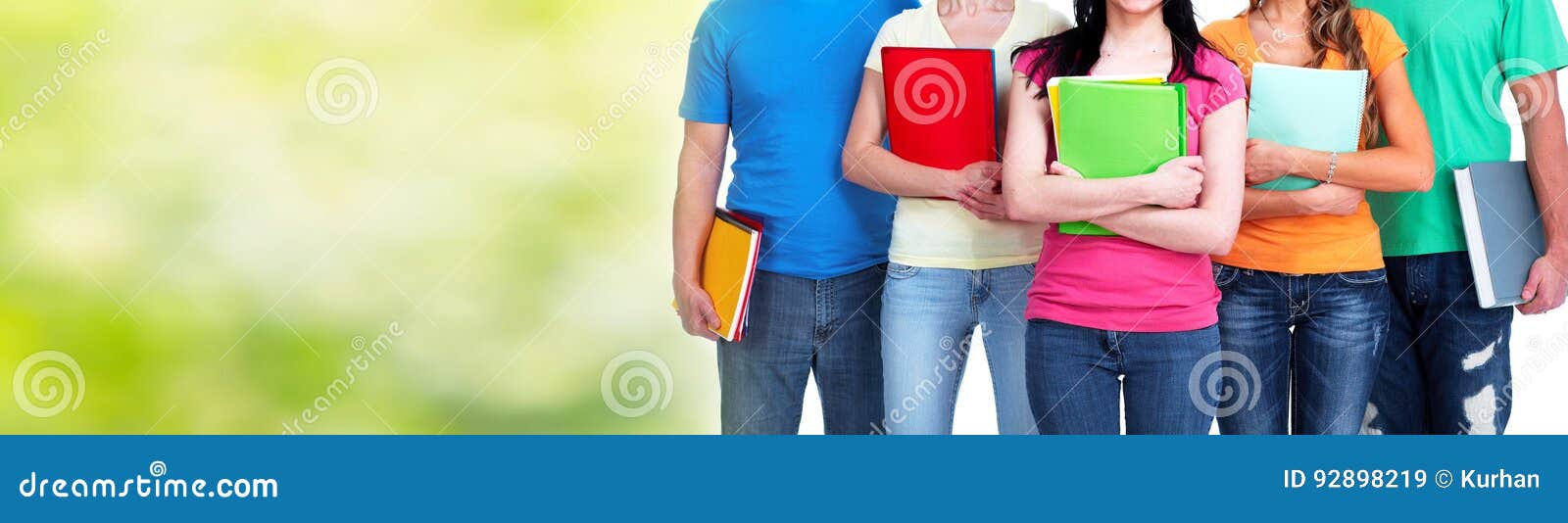 Students with books stock image. Image of green, copy - 92898219