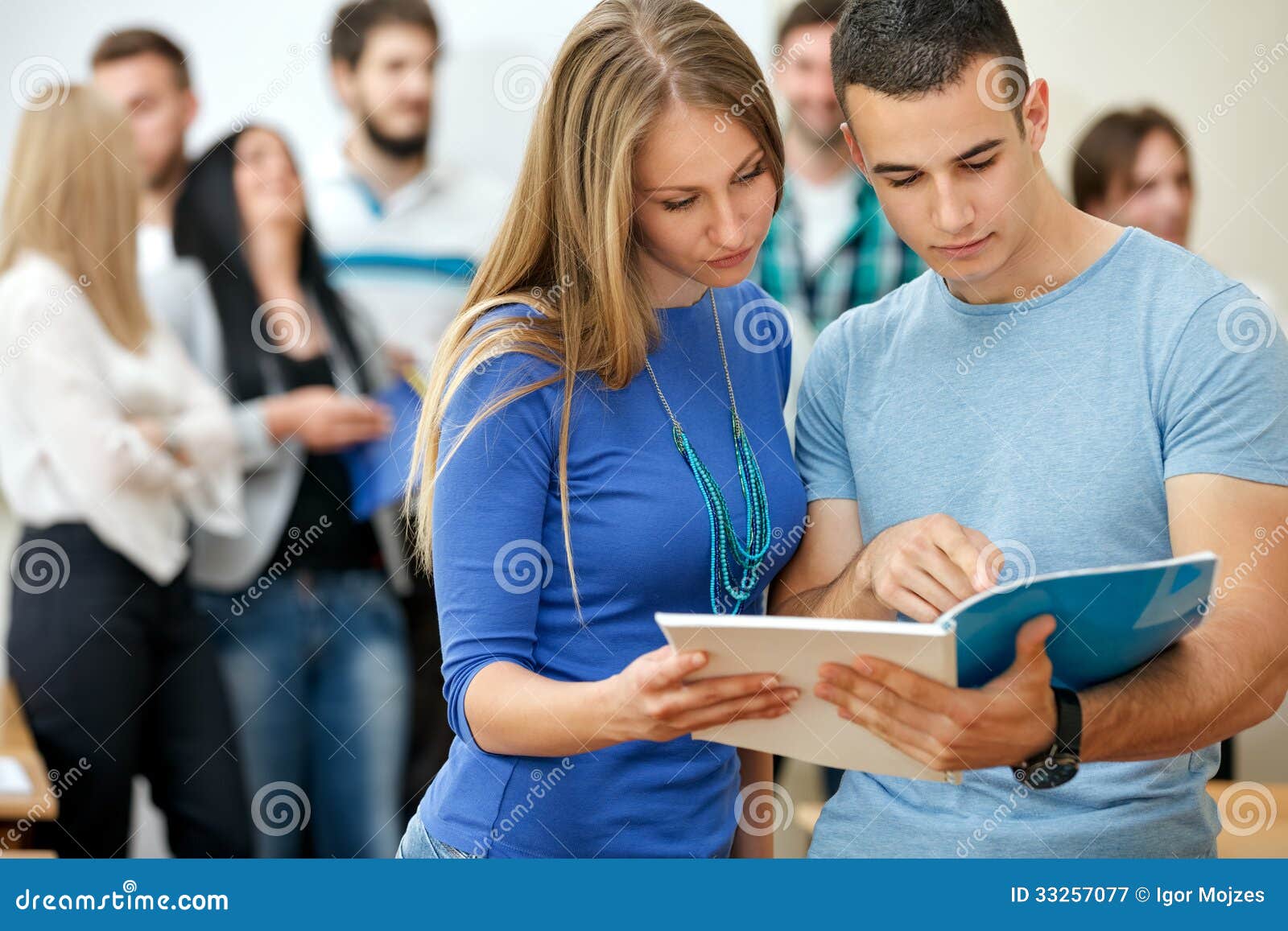 College Students Reading Books