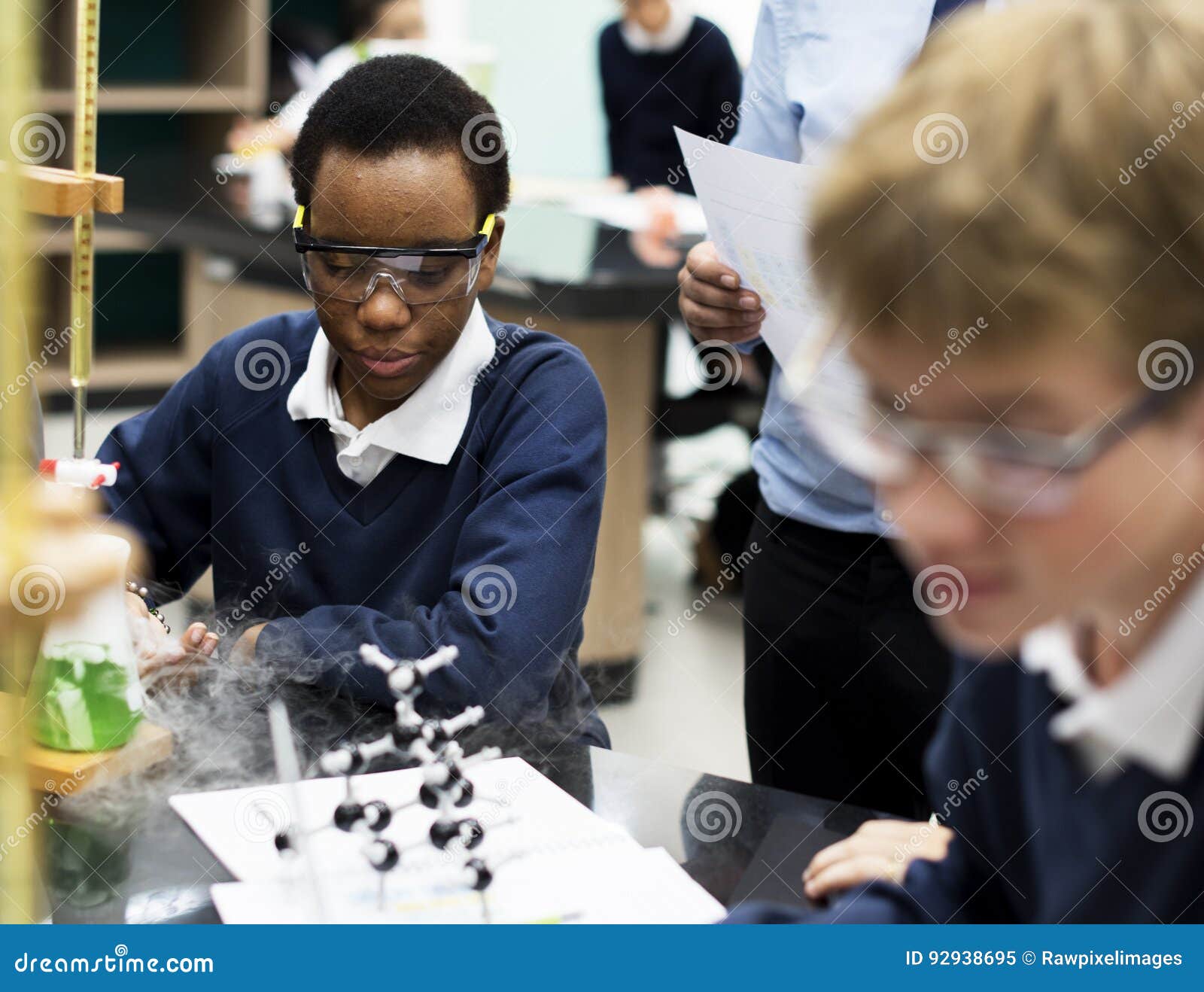 Students Boys Learning Biology Science Stock Image - Image of education ...