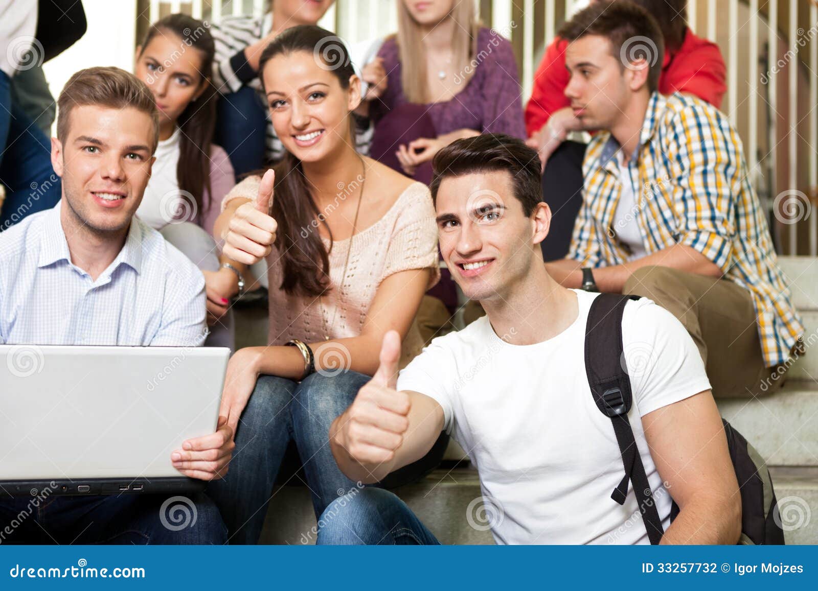 Students on break stock photo. Image of classmate, colleagues - 33257732